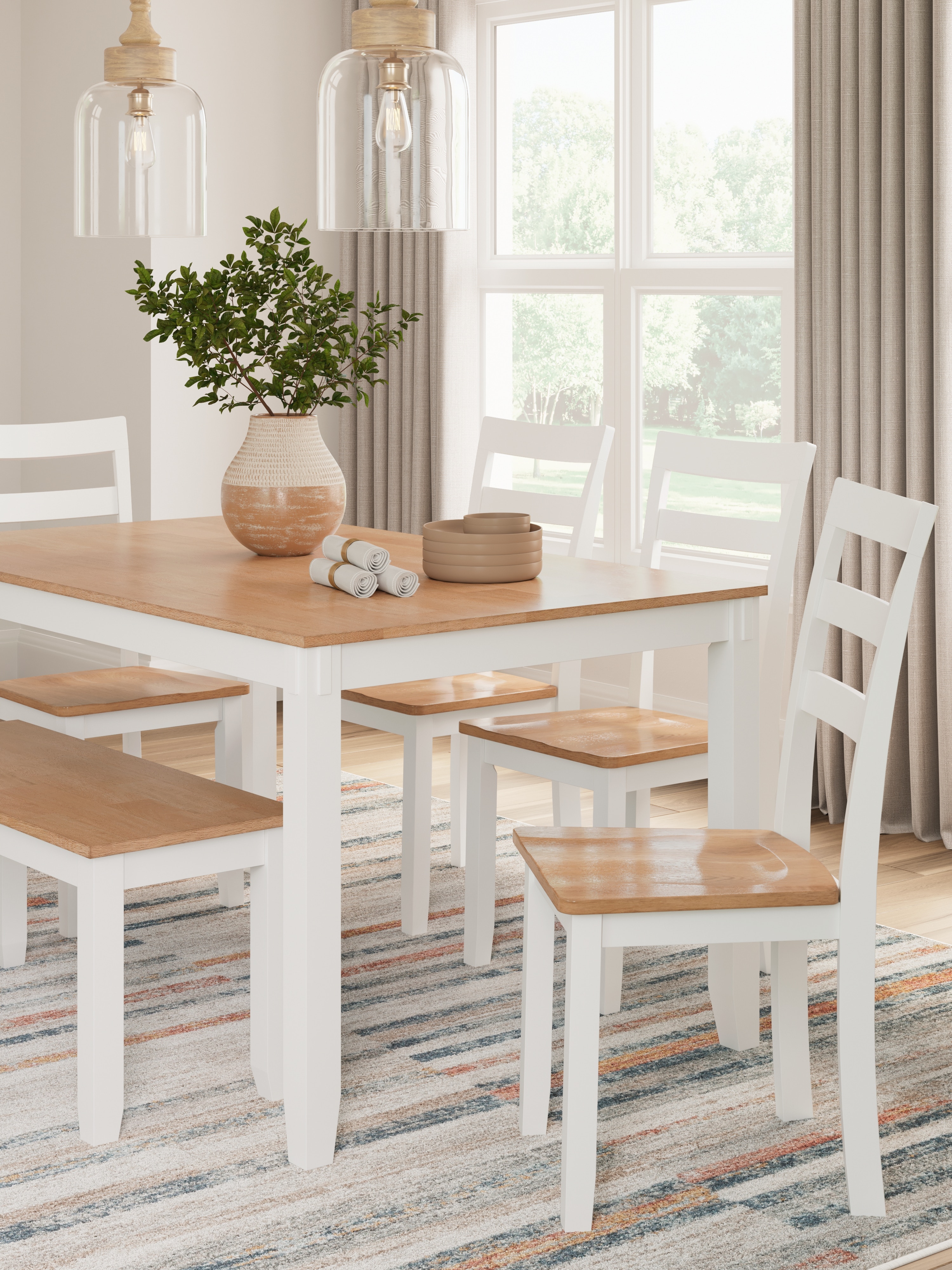 Signature Design by Ashley Casual Dining Gesthaven Dining Table with 4 ...
