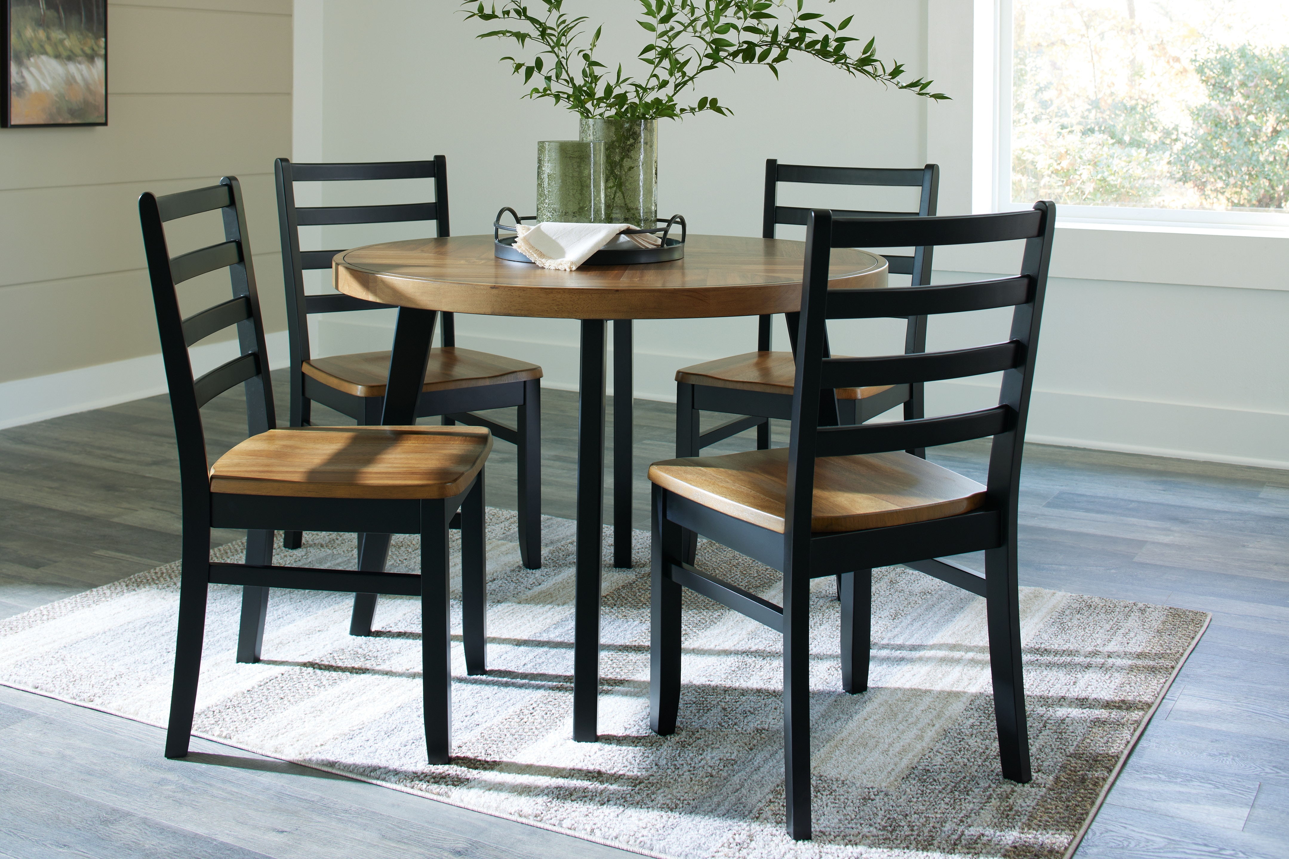 Ashley Blondon Blondon Dining Table and 4 Chairs (Set of 5) D413-225 ...