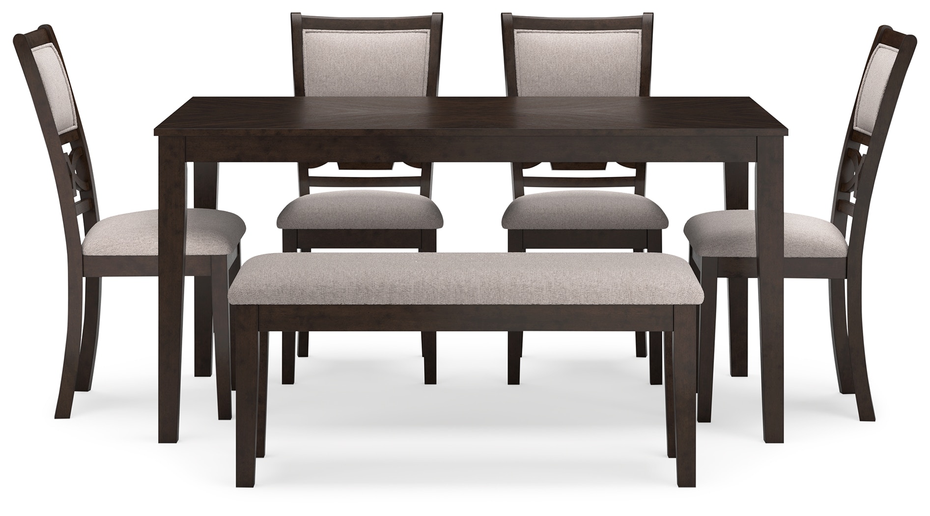 Signature Design by Ashley Casual Dining Langwest Dining Table and 4 ...