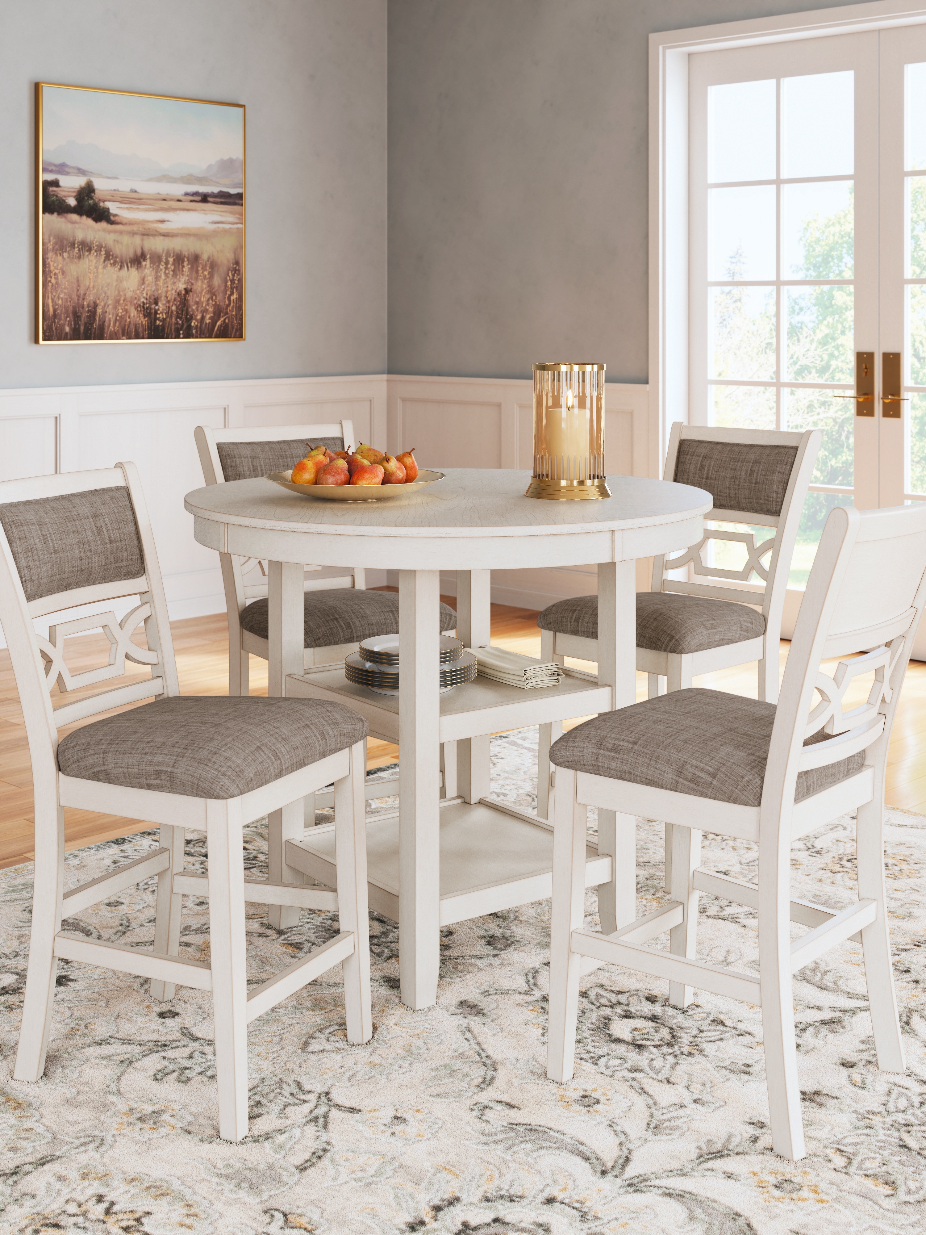 Ashley Erinberg Erinberg Counter Height Dining Table and 4 Barstools ...