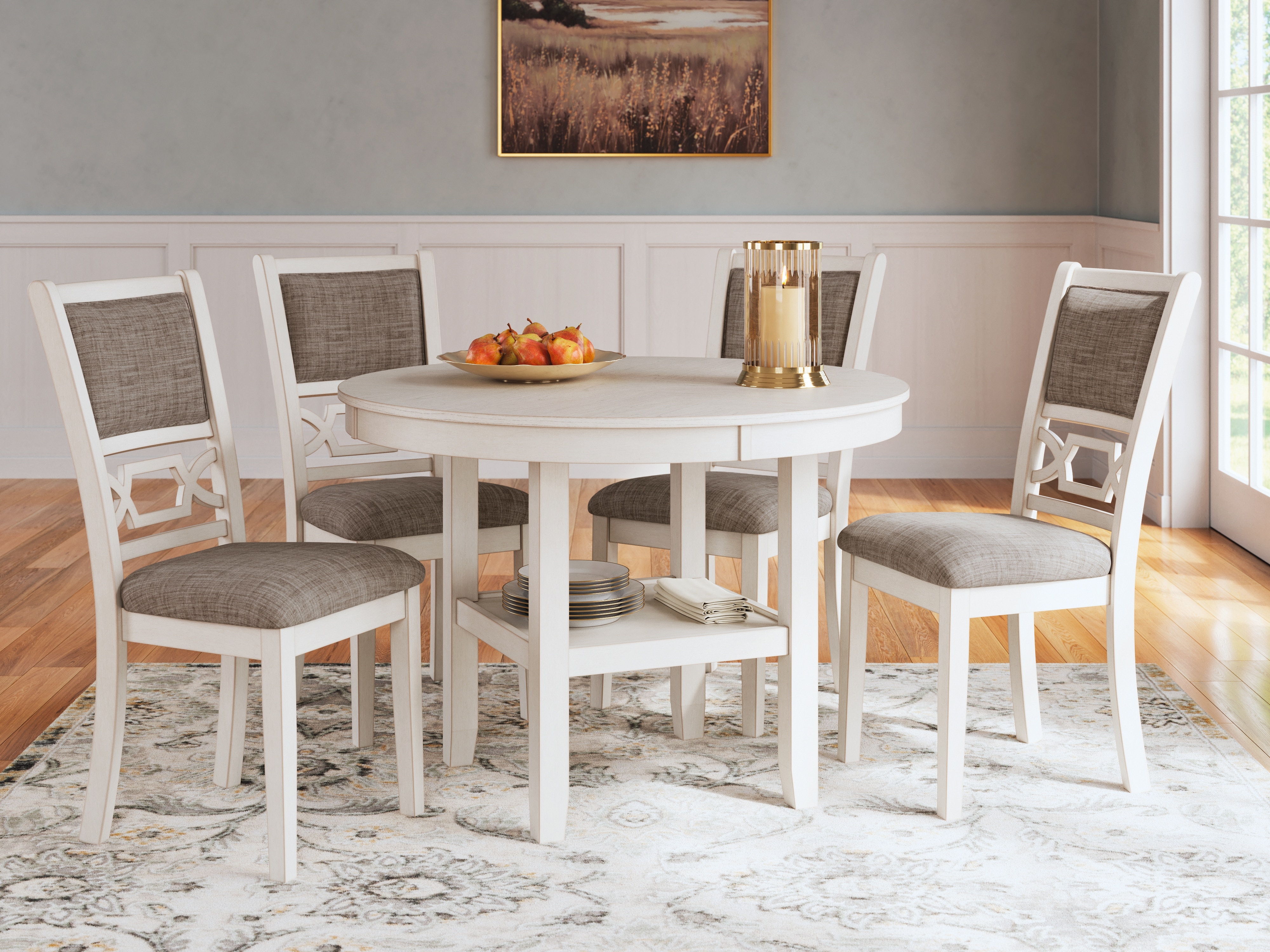 Ashley Erinberg Erinberg Dining Table and 4 Chairs (Set of 5) D423-225 ...
