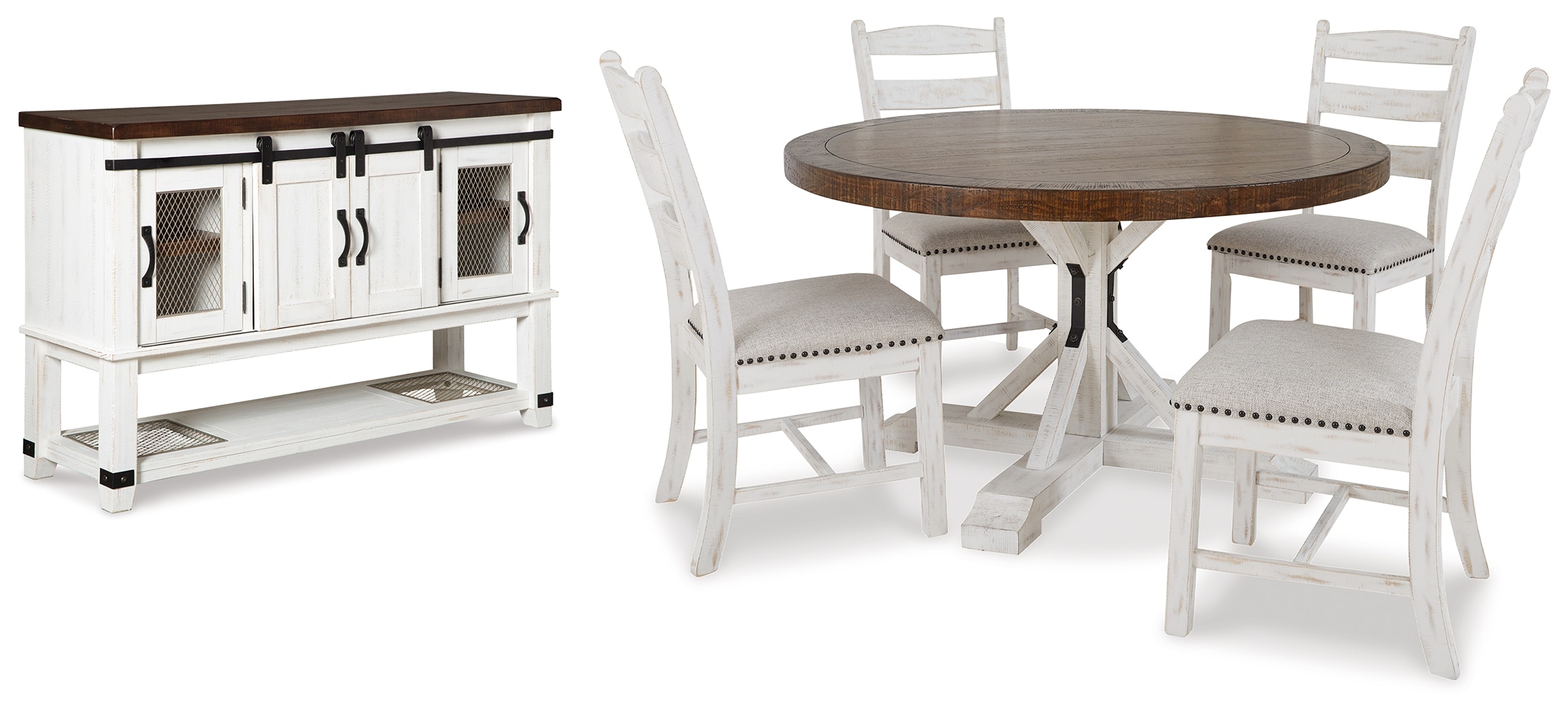 Ashley Valebeck Valebeck Dining Table, 4 Chairs and Server D546D31 ...