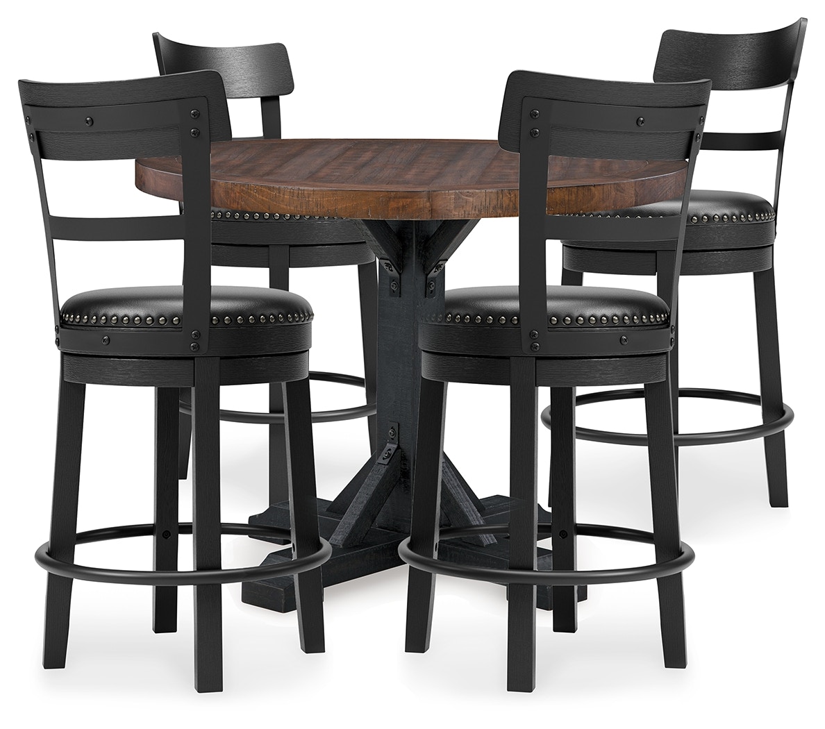 Ashley Valebeck Valebeck Counter Height Table and 4 Barstools D546D25 ...