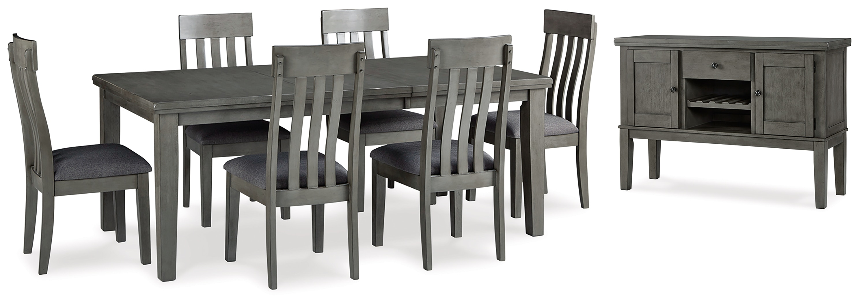 Ashley Hallanden Hallanden Dining Table, 6 Chairs and Server D589D5 ...