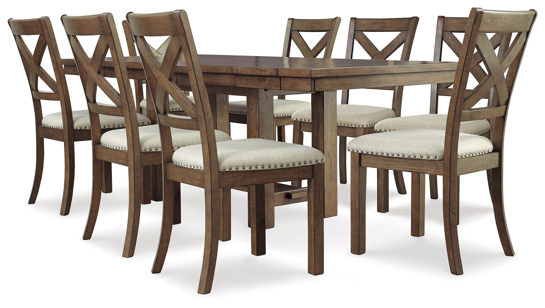 Ashley Moriville Moriville Dining Table and 8 Chairs D631D13 - Portland ...