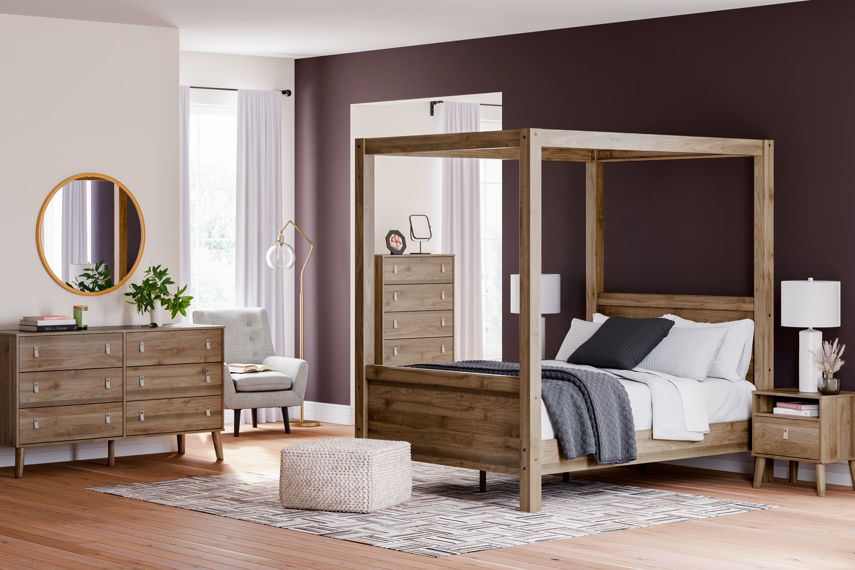 Ashley canopy bed store