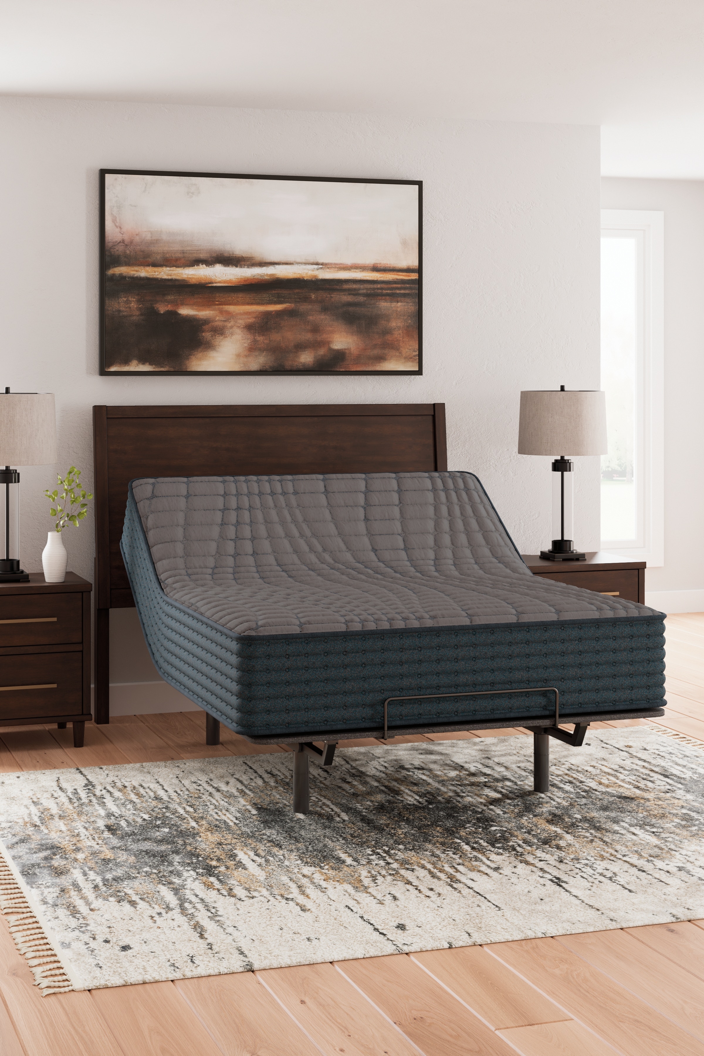 Sierra Sleep Mattresses Gray 1200 Hybrid King Mattress M43841 Gardner Outlet Furniture