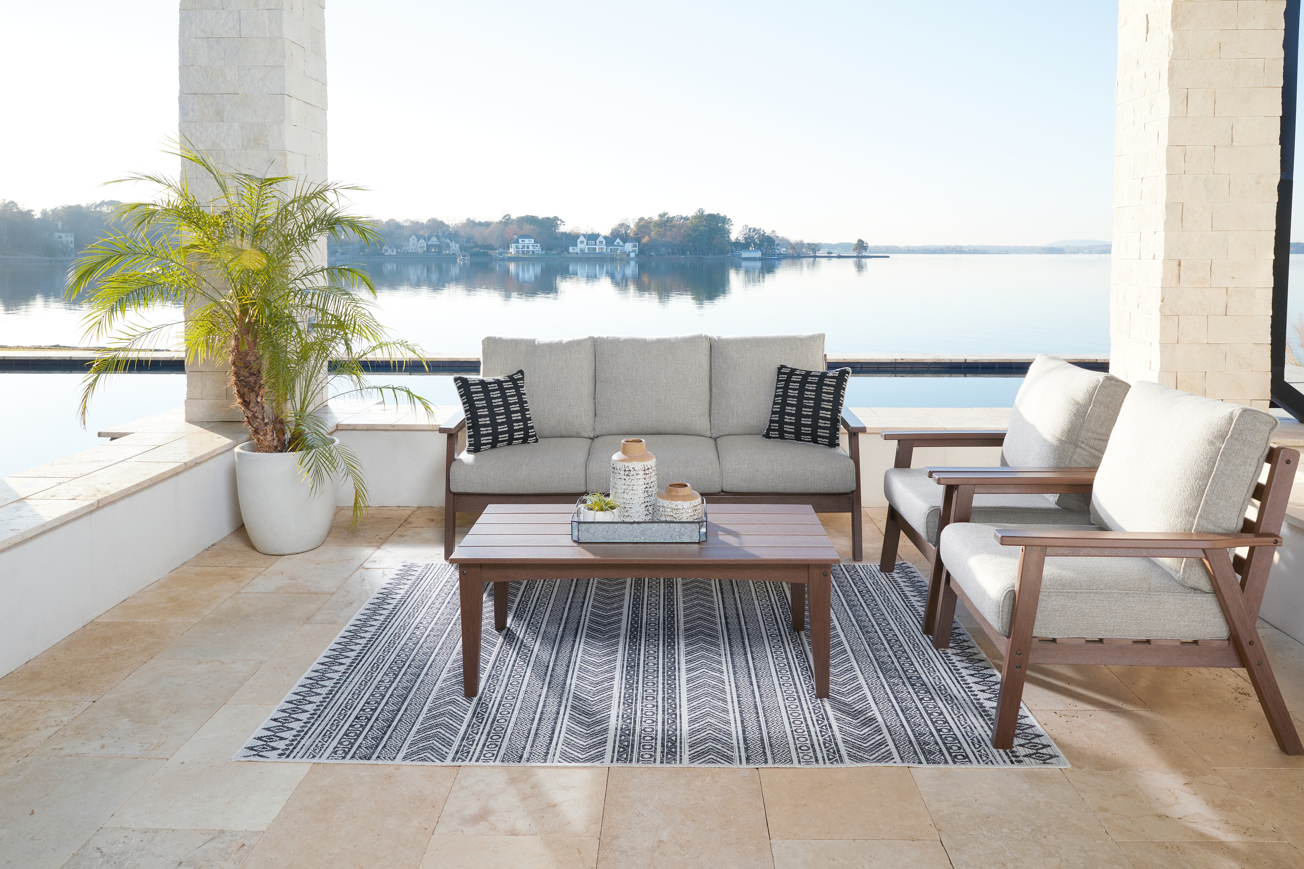 Signature Design by Ashley Outdoor Furniture 4 Piece Outdoor Seating Package Skaff Furniture