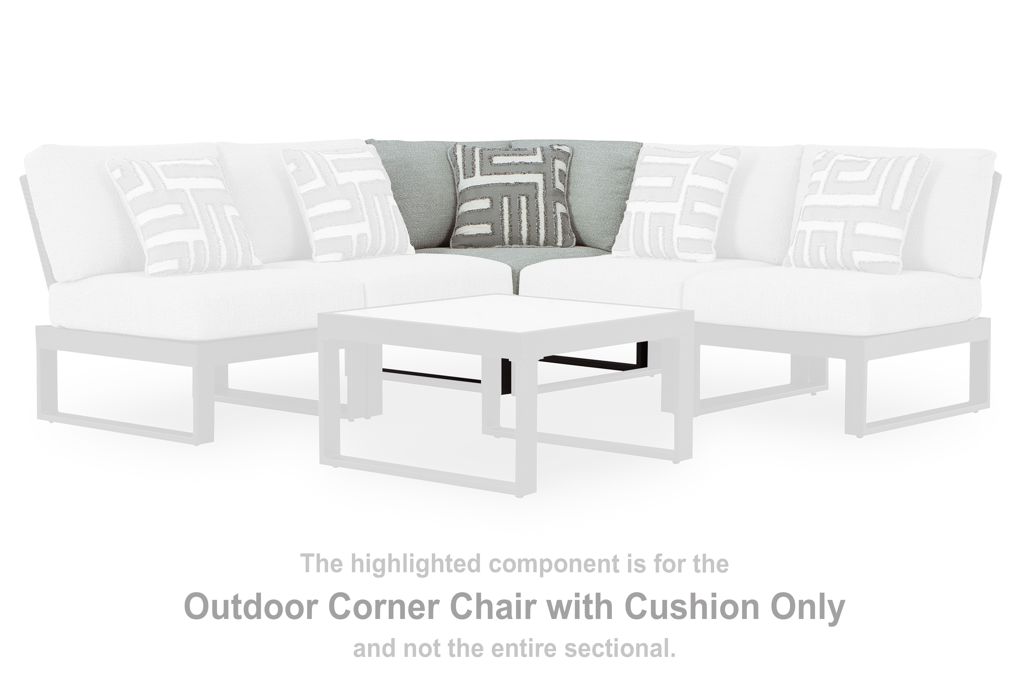 Ashley Beachloft Beachloft Outdoor Corner Chair with Cushion P490-877 ...