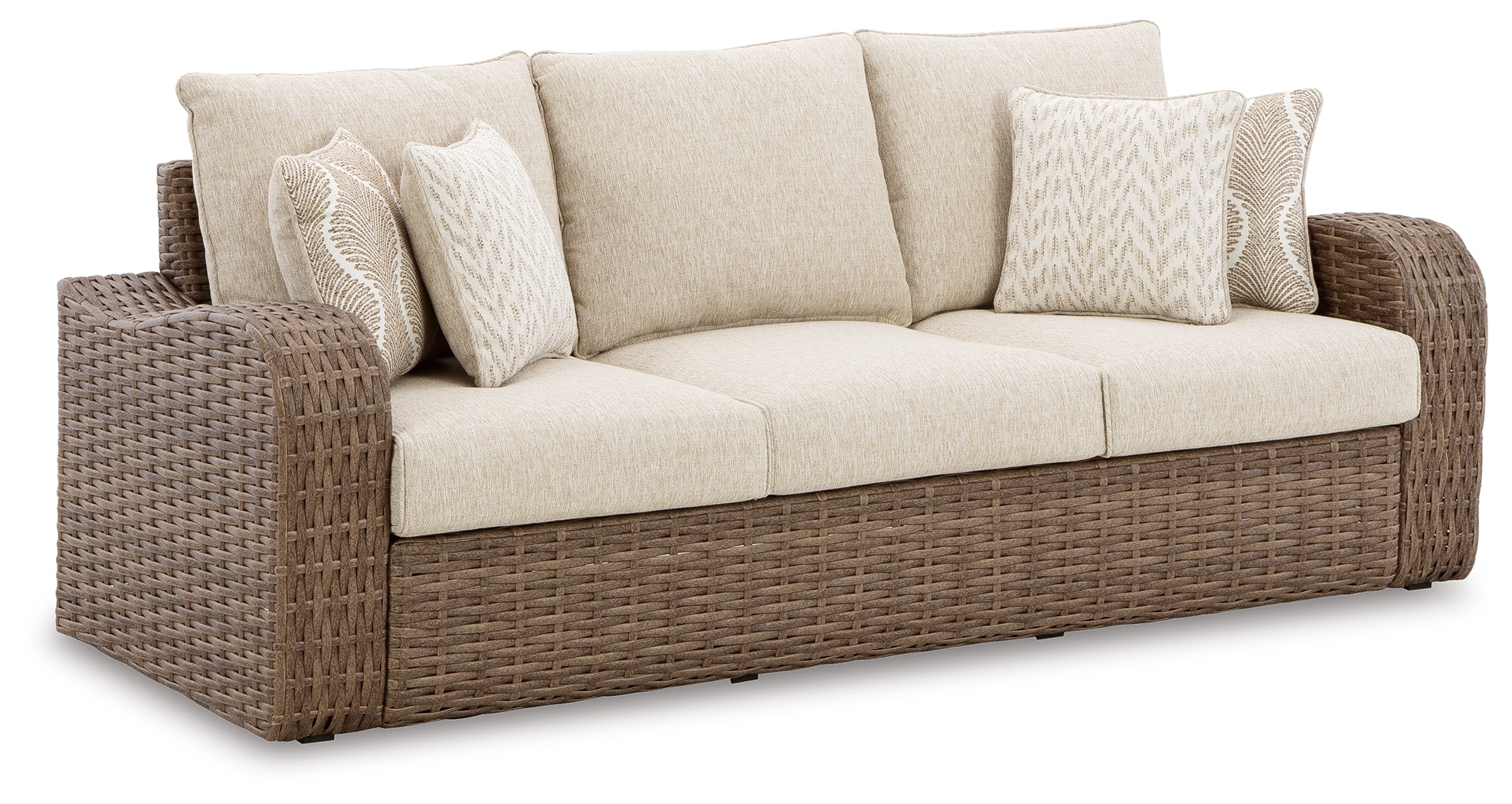 Signature Design by Ashley Outdoor Furniture Sandy Bloom Outdoor Sofa ...