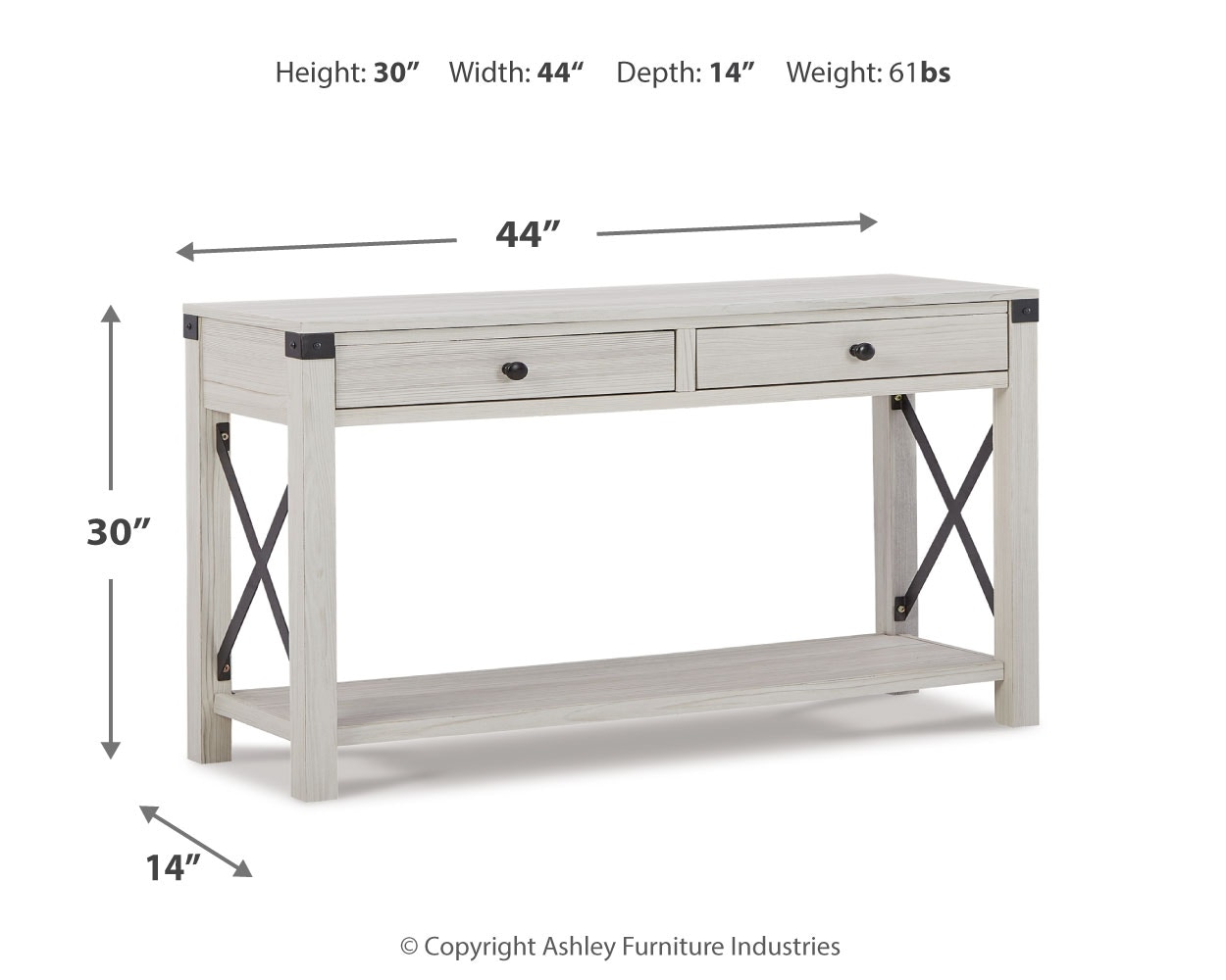 Signature Design by Ashley Living Room Bayflynn Sofa/Console Table T172-4 - Rice Furniture