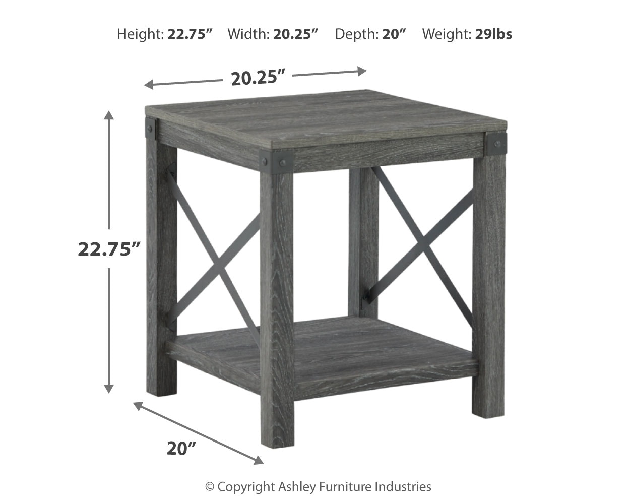 Signature Design by Ashley Living Room Freedan End Table T175-2 ...