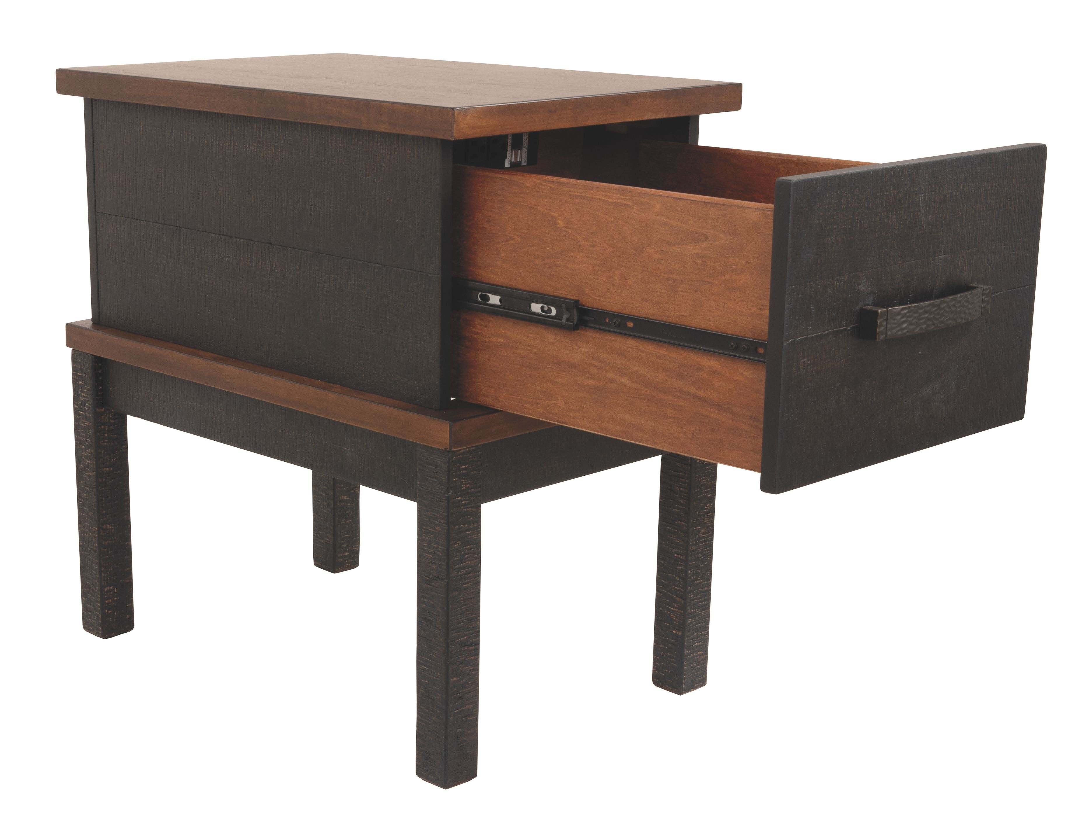 Ashley Stanah Stanah Chairside End Table with USB Ports and Outlets ...