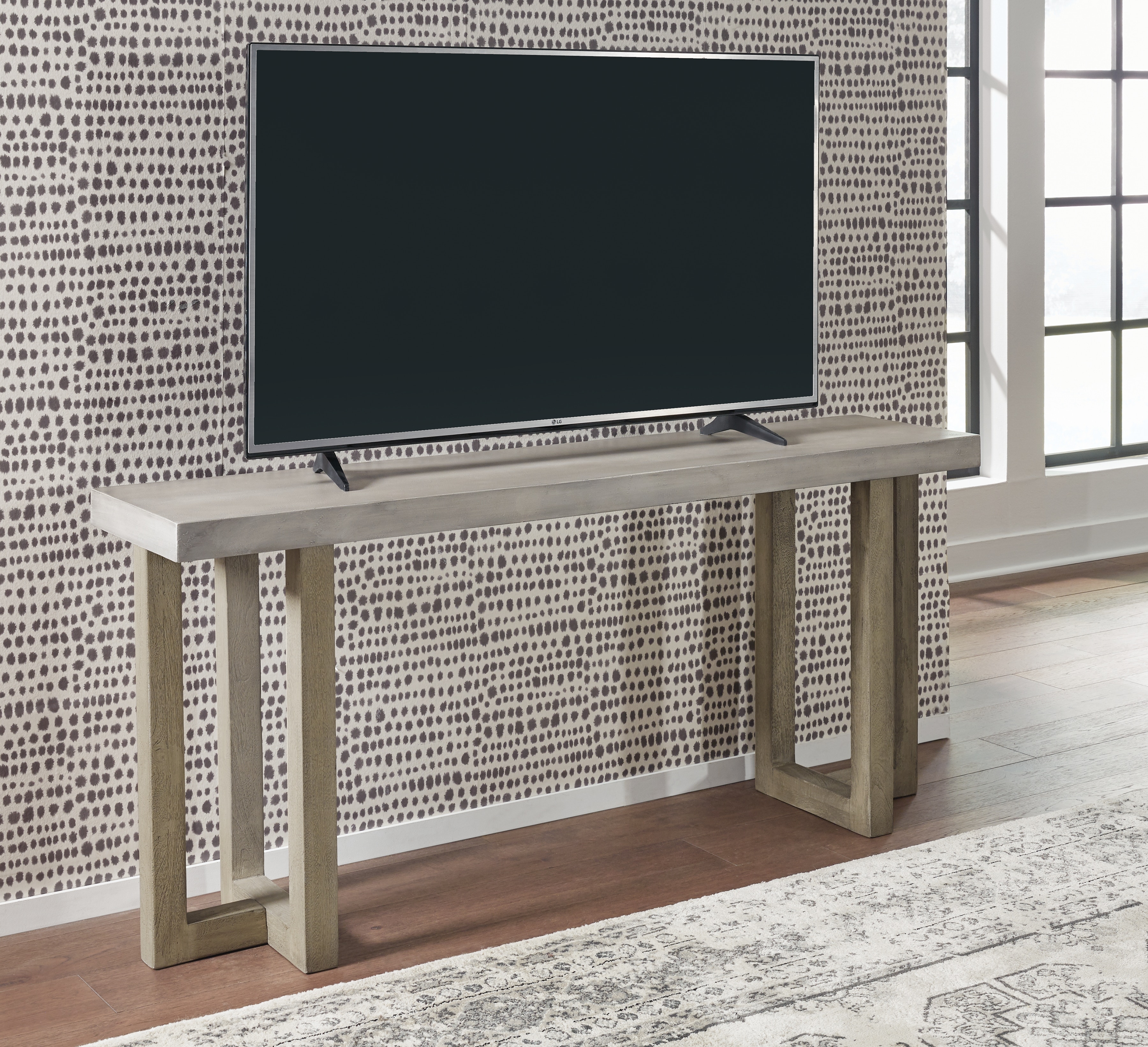 Signature Design by Ashley Living Room Lockthorne Sofa/Console Table ...