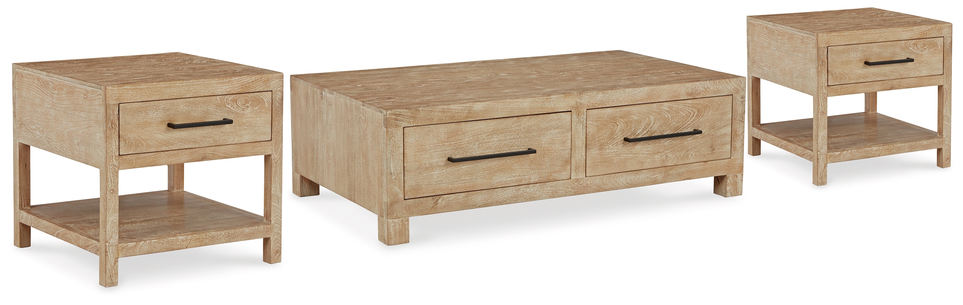 Signature Design by Ashley Living Room Belenburg Coffee Table and 2 End ...