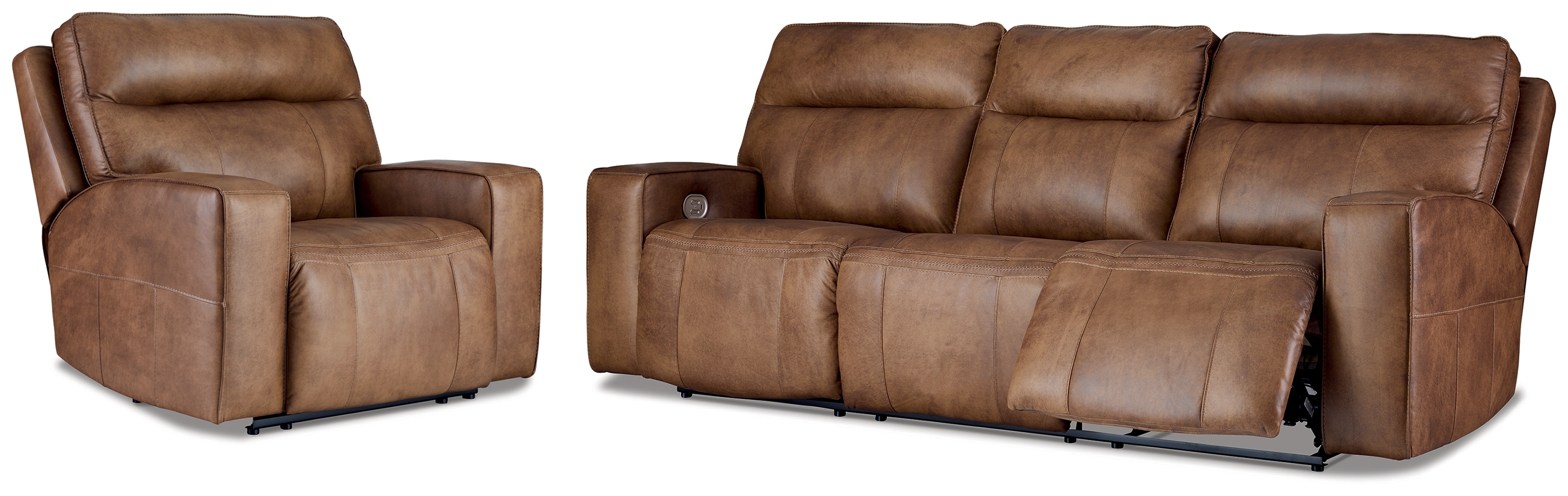 Ashley Game Plan Game Plan Power Sofa and Recliner U15206U3 - Portland ...