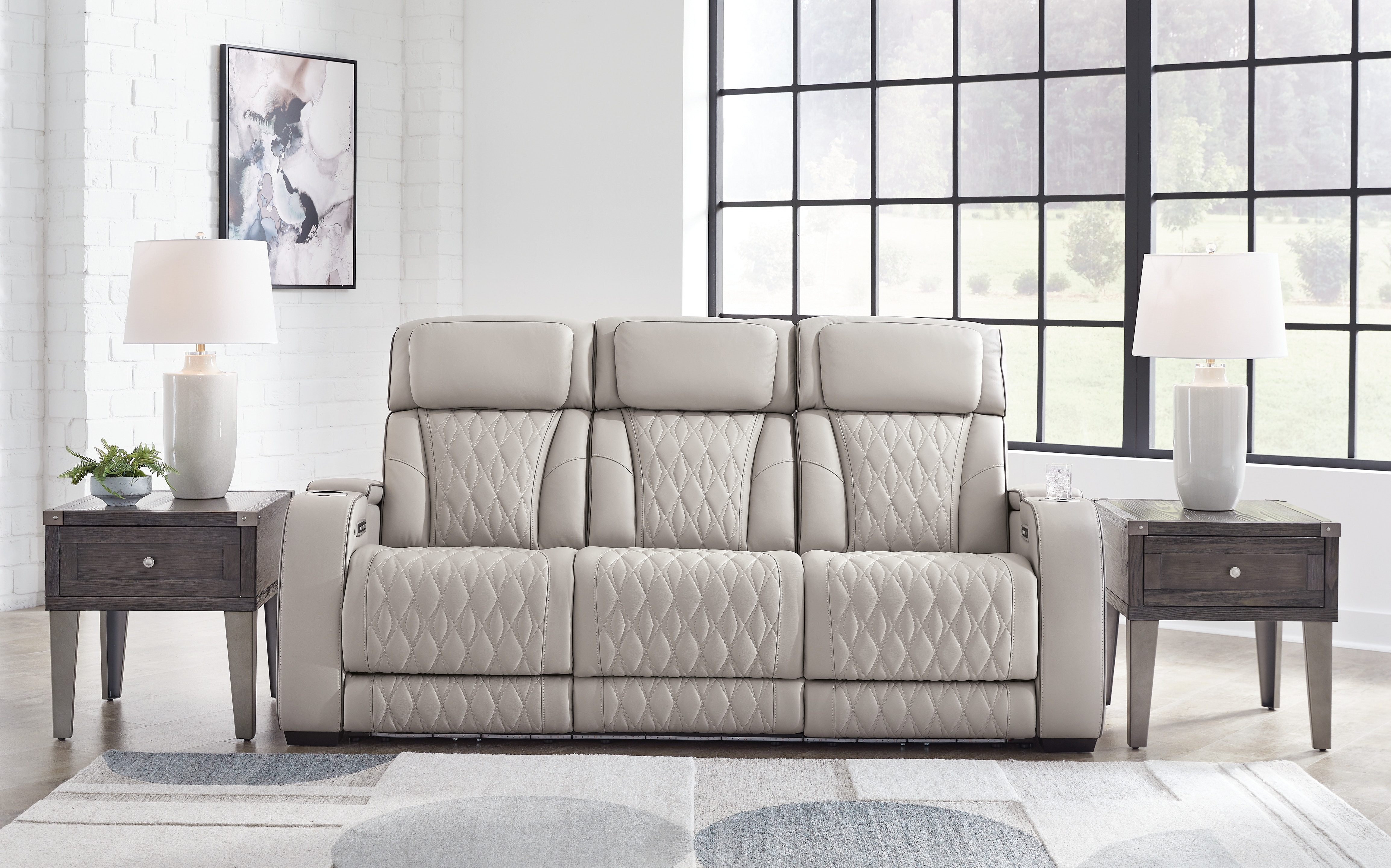 Signature Design by Ashley Living Room Boyington Power Reclining Sofa U2710515 iFurnish Frisco