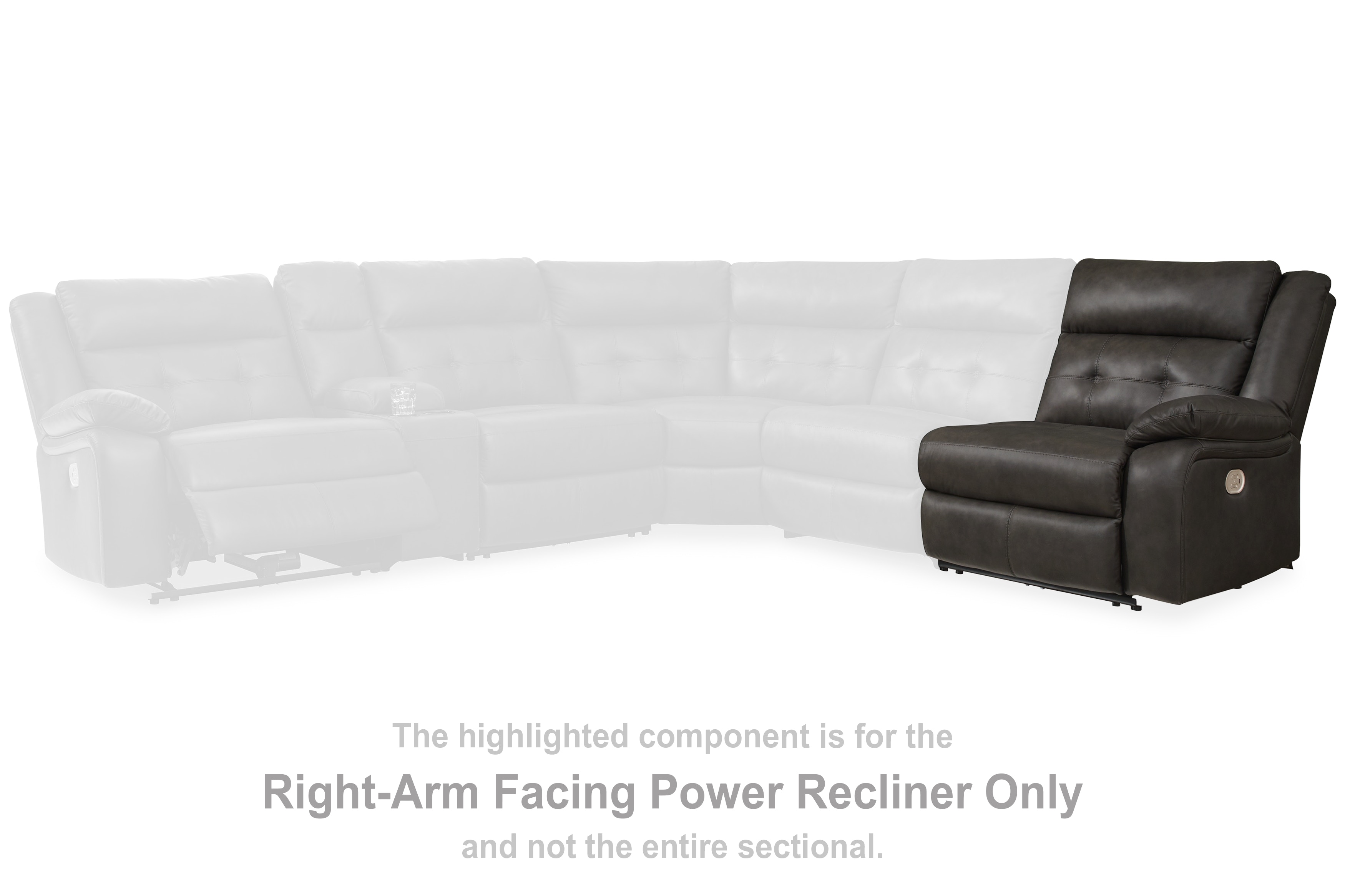 Ashley Mackie Pike Mackie Pike 5-Piece Power Reclining Sectional ...