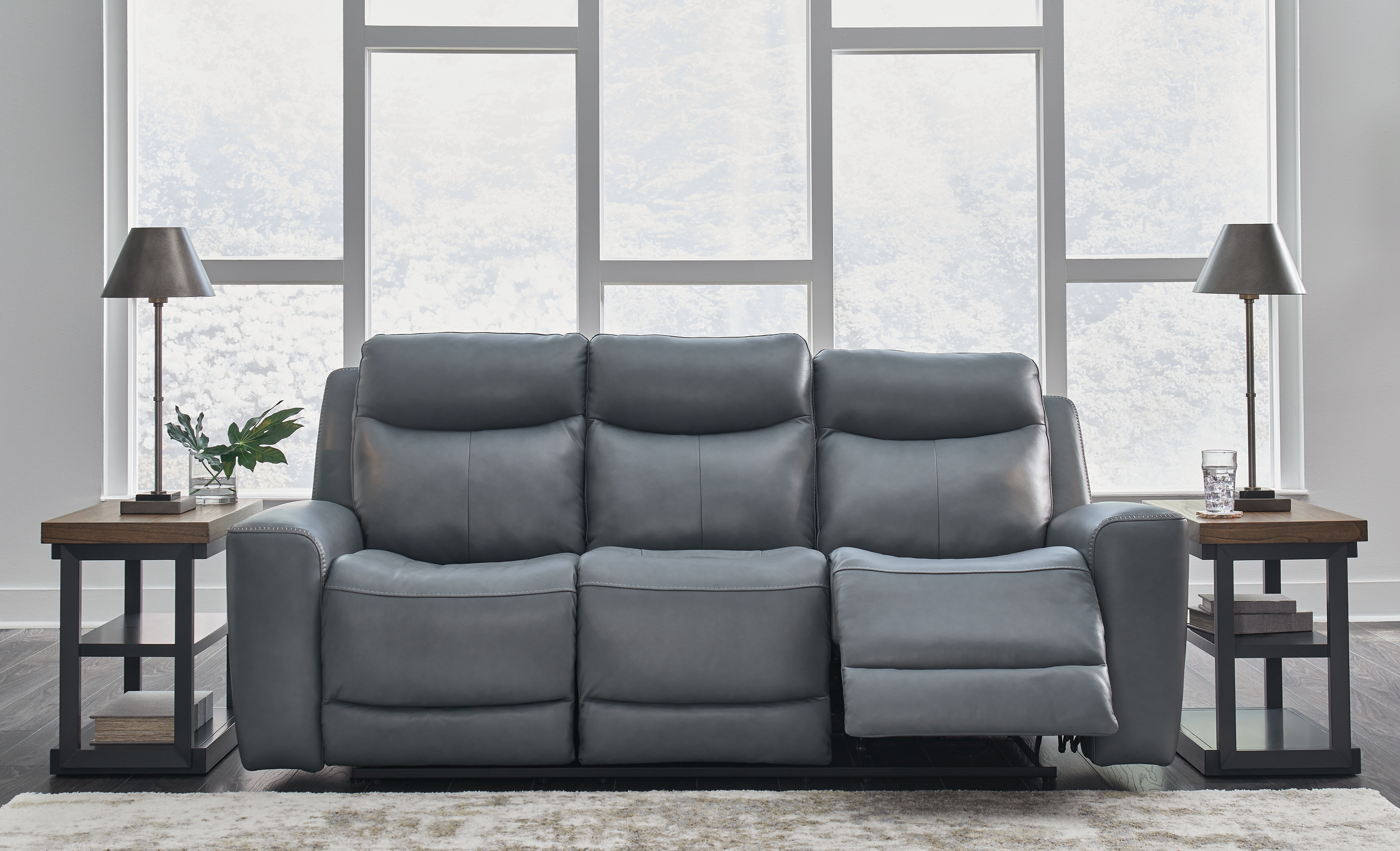 Signature Design by Ashley Living Room Mindanao Power Reclining Sofa ...