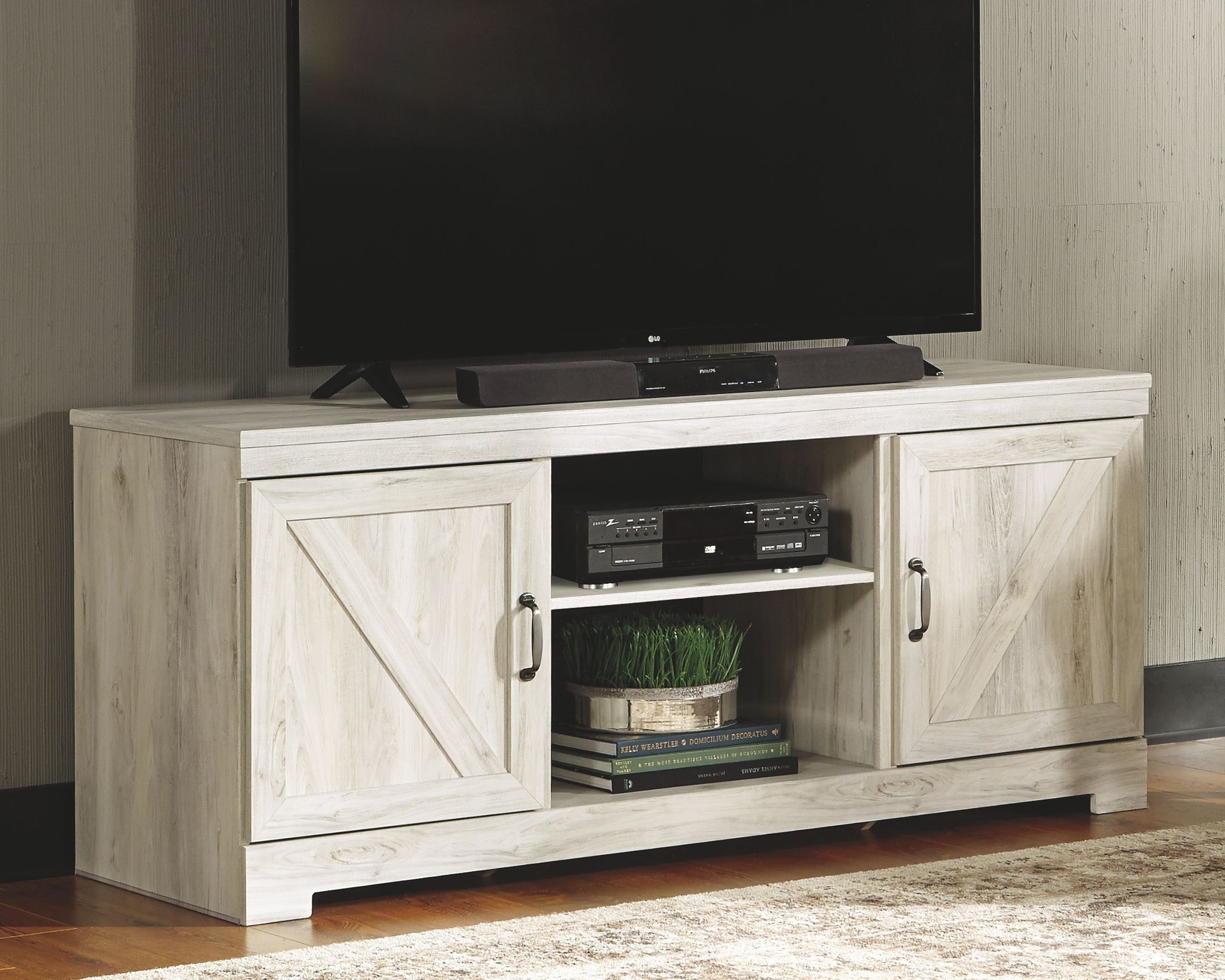 Farmhouse tv stand ashley furniture store