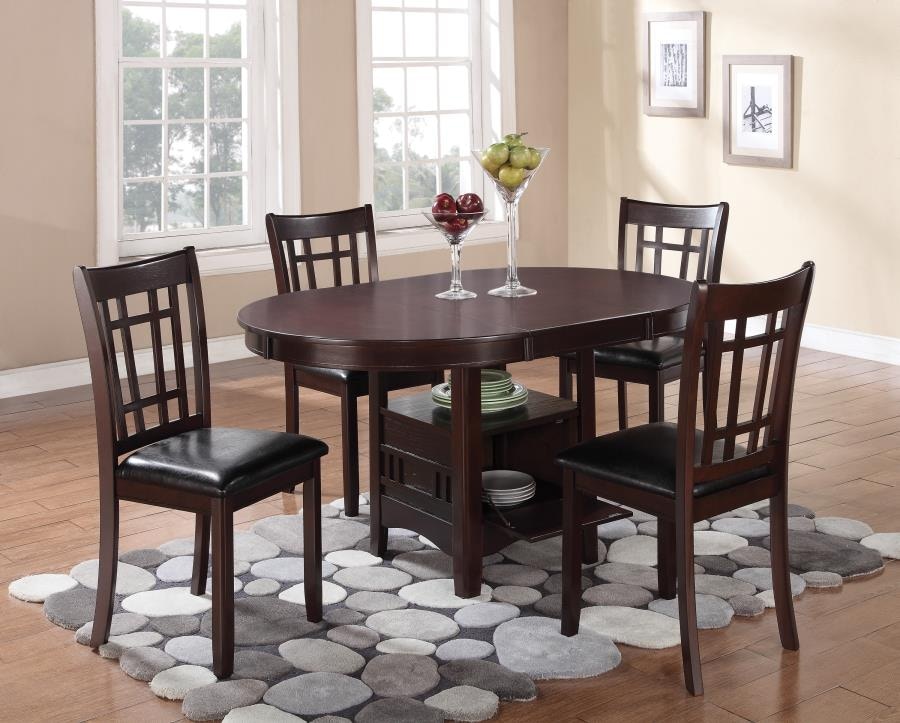 Lavon Oval 60 inch Extension Leaf Dining Table Espresso