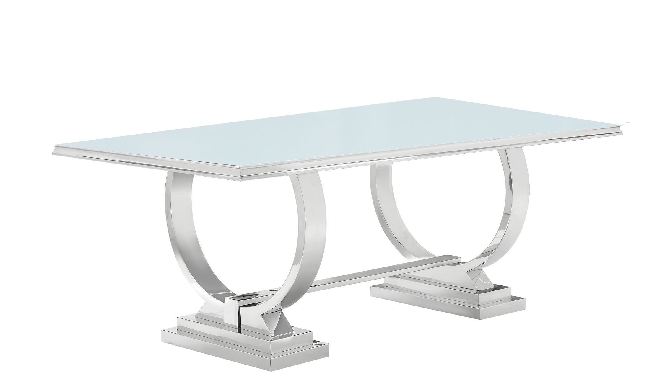 Coaster Casual Dining Antoine Rectangular 95-inch Glass Top Dining ...