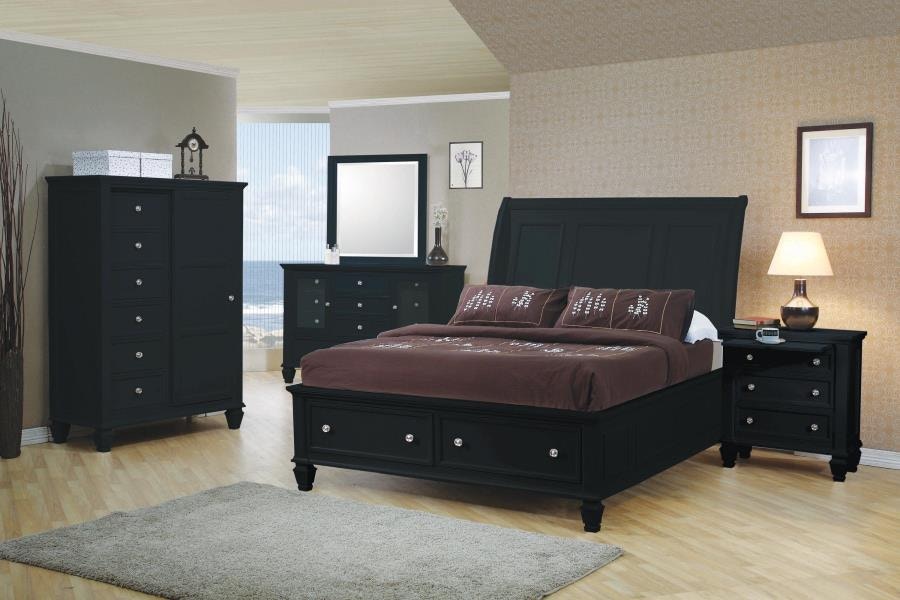 Coaster Bedroom Sandy Beach 5-piece Eastern King Bedroom Set Black ...