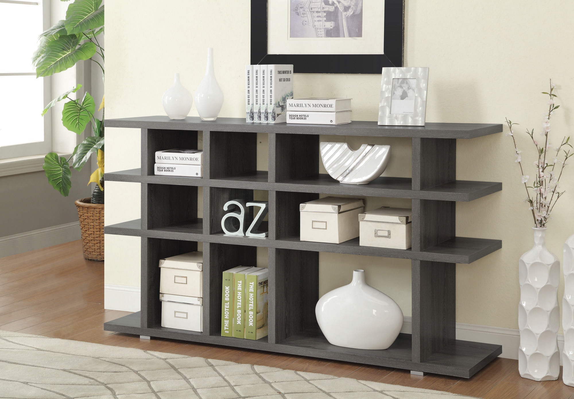 Small bookcase grey store