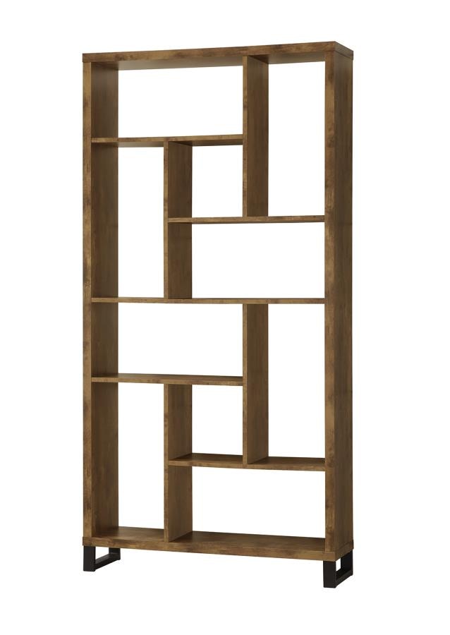 Coaster Home Office Delwin 71-inch 6-shelf Bookshelf Rustic Nutmeg ...