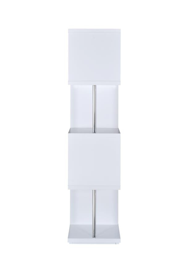 Coaster Home Office Baxter 67-inch 4-shelf Bookshelf White Coaster Home Office Baxter 67-inch 4-shelf Bookshelf White