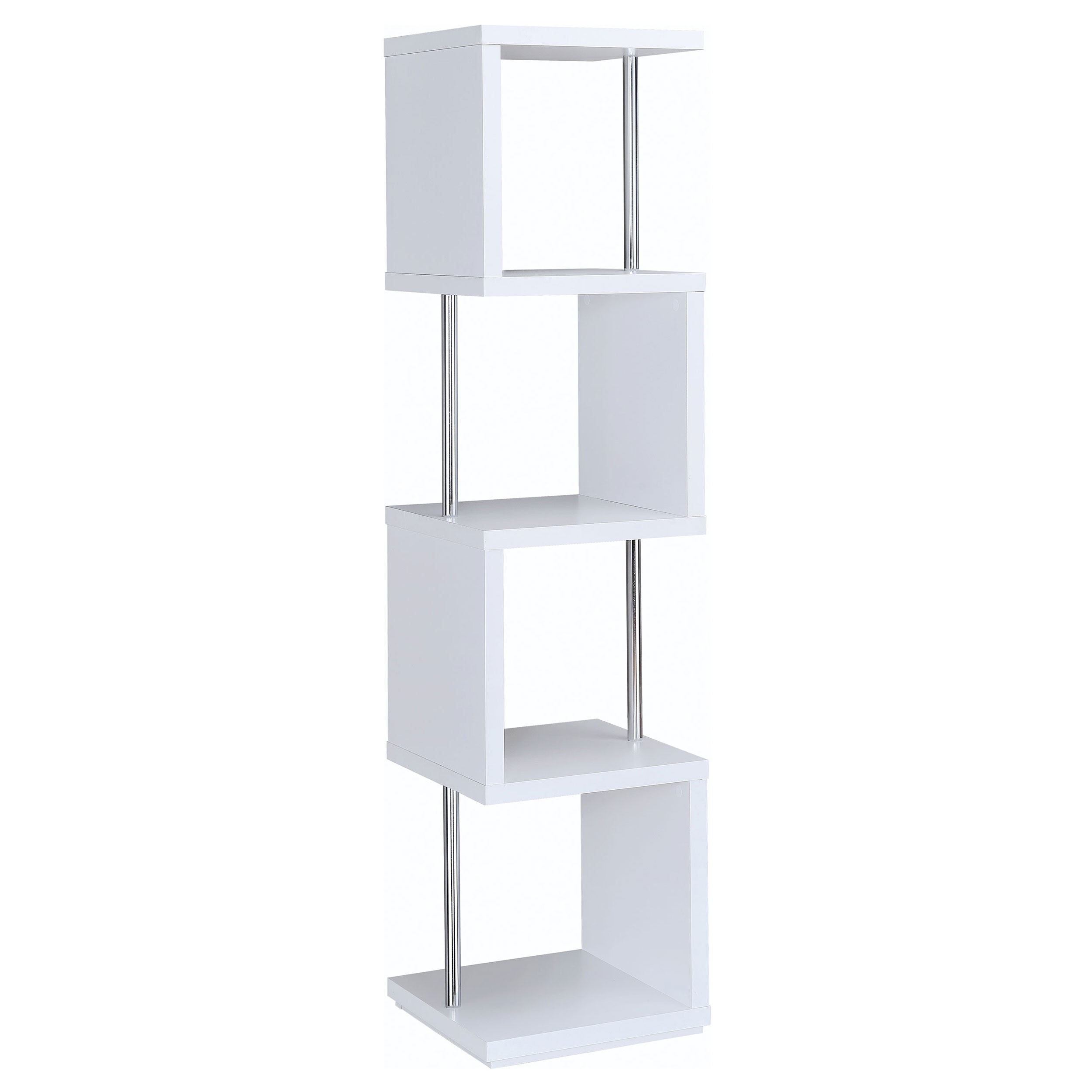 Coaster Home Office Baxter 67-inch 4-shelf Bookshelf White Coaster Home Office Baxter 67-inch 4-shelf Bookshelf White
