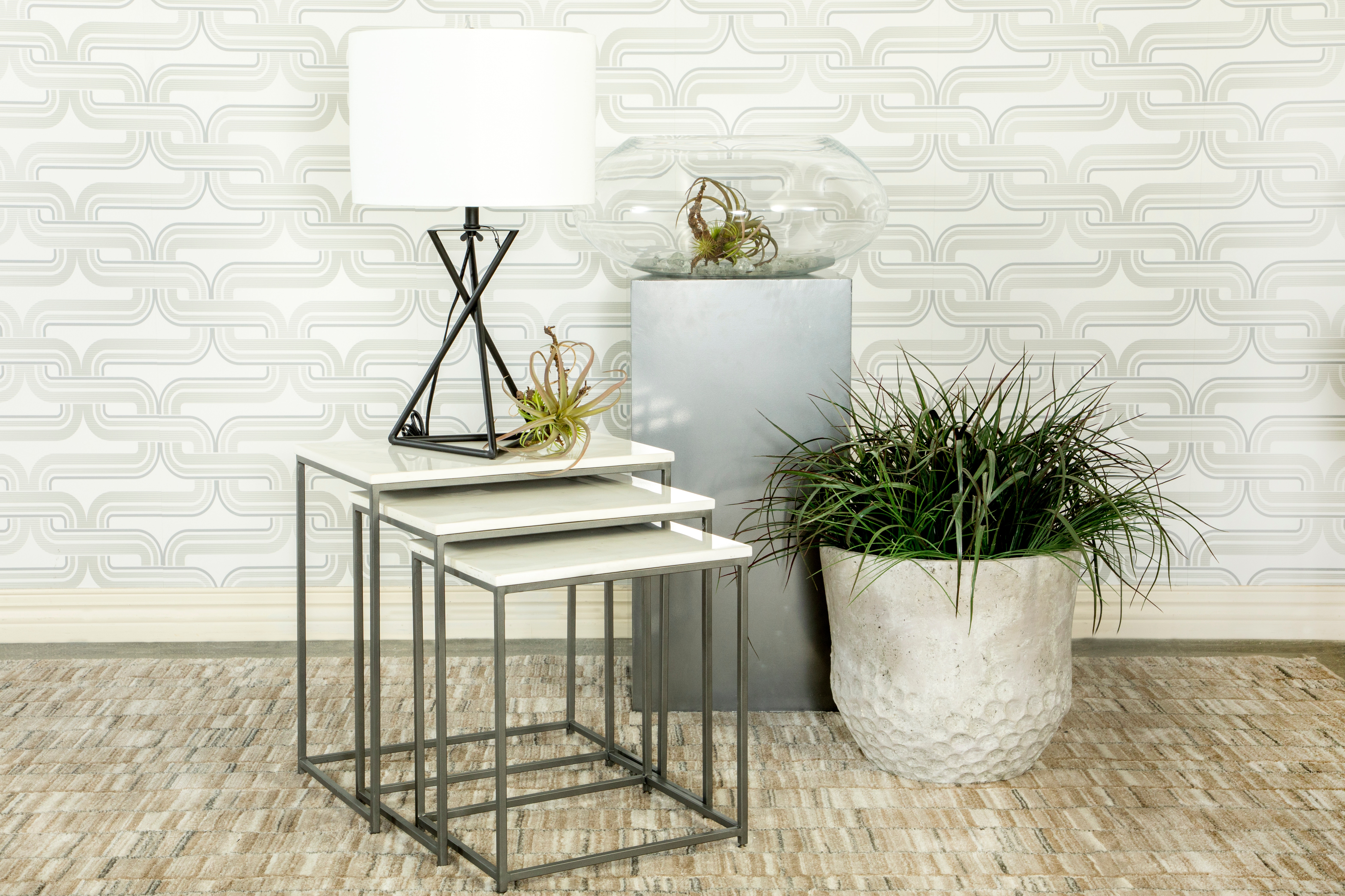 White marble top nesting tables store