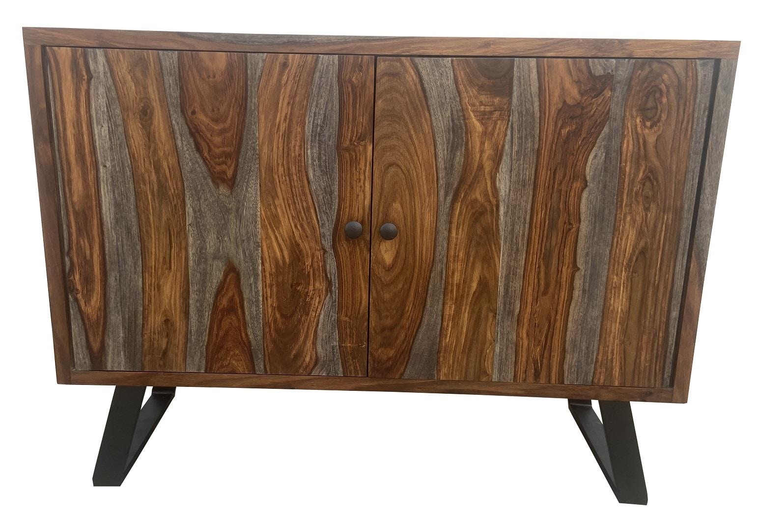 Coaster Living Room Mathis 2-door Sheesham Wood Storage Accent Cabinet ...