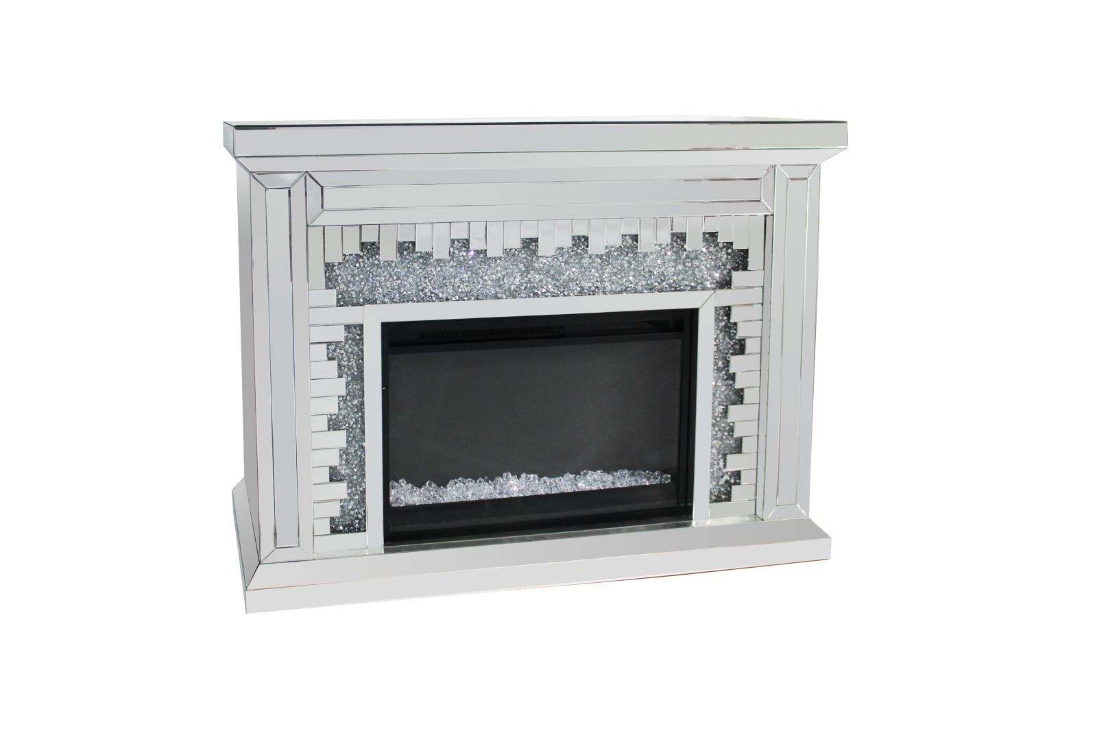 Coaster Fireplace Gilmore Mirrored Freestanding Electric Fireplace ...