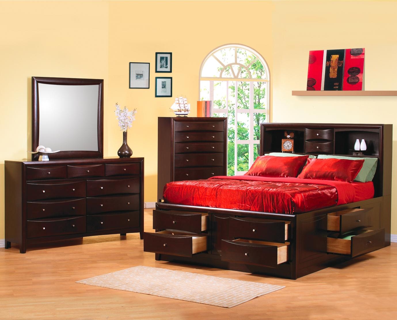 Hillary queen bookcase bed store