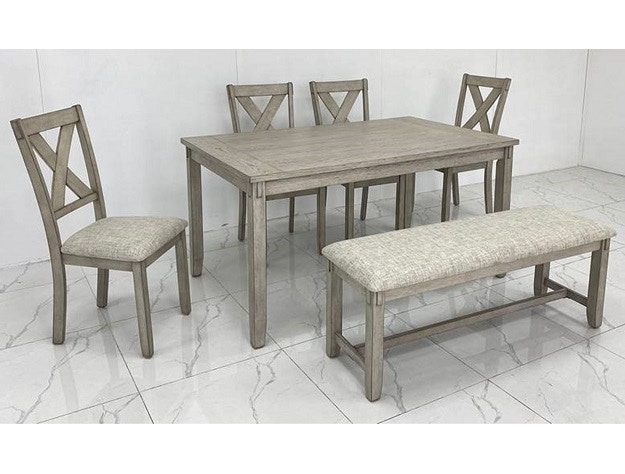 Crown Mark Casual Dining Clara Driftwood Dining Group 2321DW-6P - J&K ...
