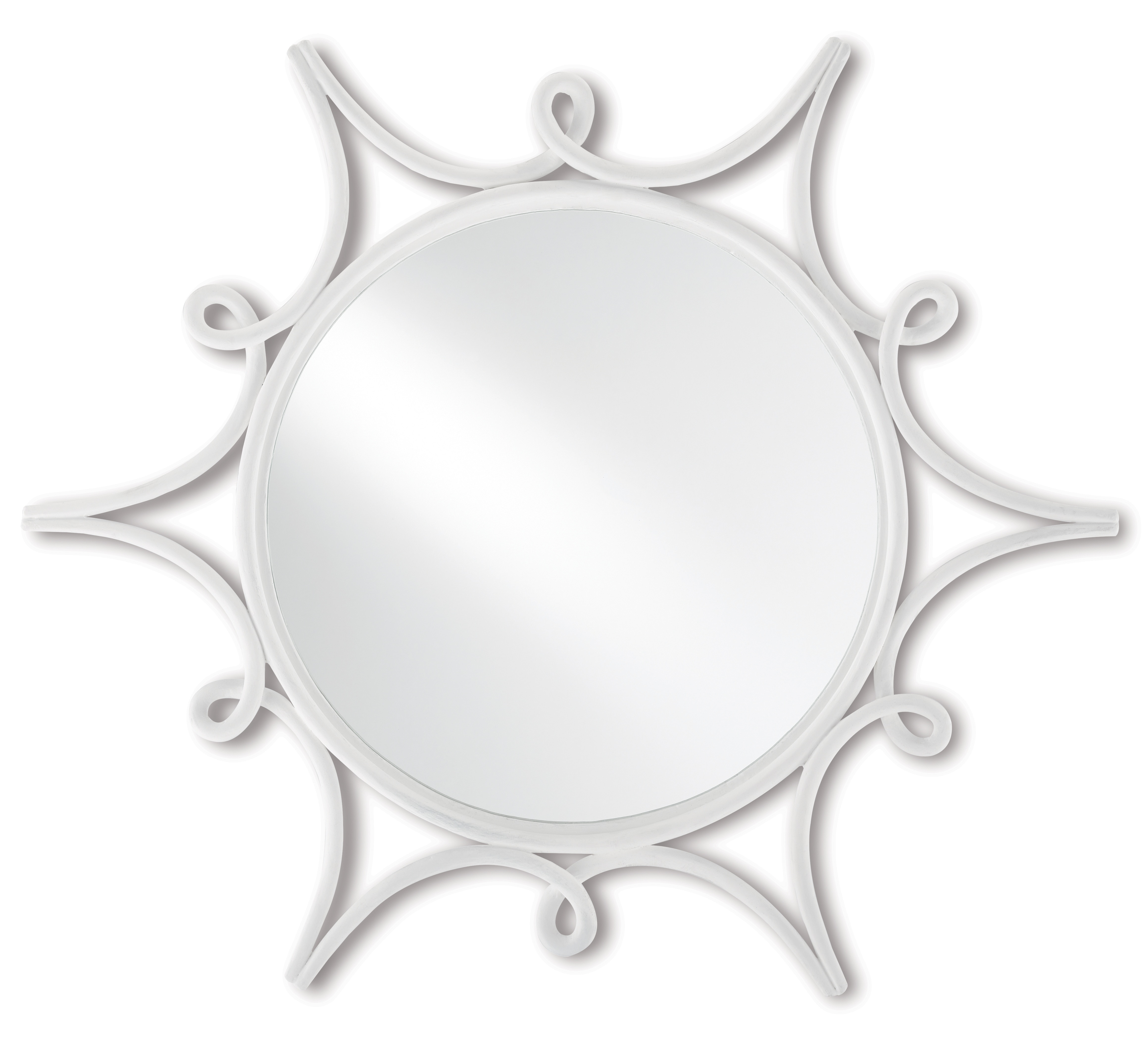 Currey and Company Mirrors Sabina Round Silver Mirror 1000-0096 - Woodbridge Interiors - AZ, CA, PA