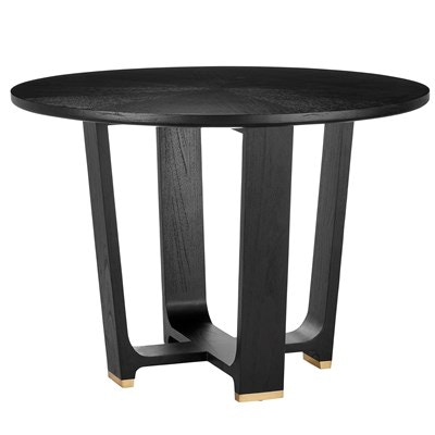 Currey and Company Casual Dining Blake Black Dining Table 3000-0260 ...