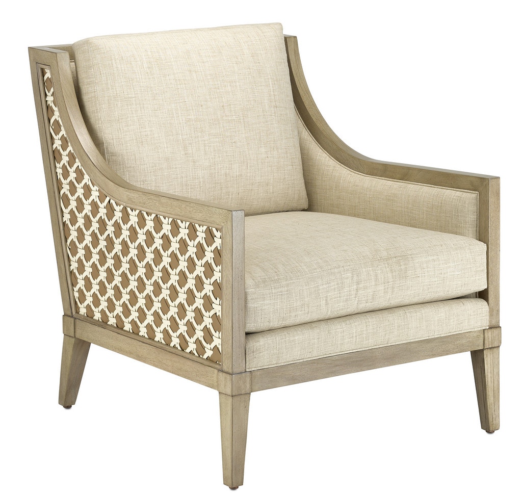 Currey and Company Living Room Bramford Light Wheat Armchair, Finn ...