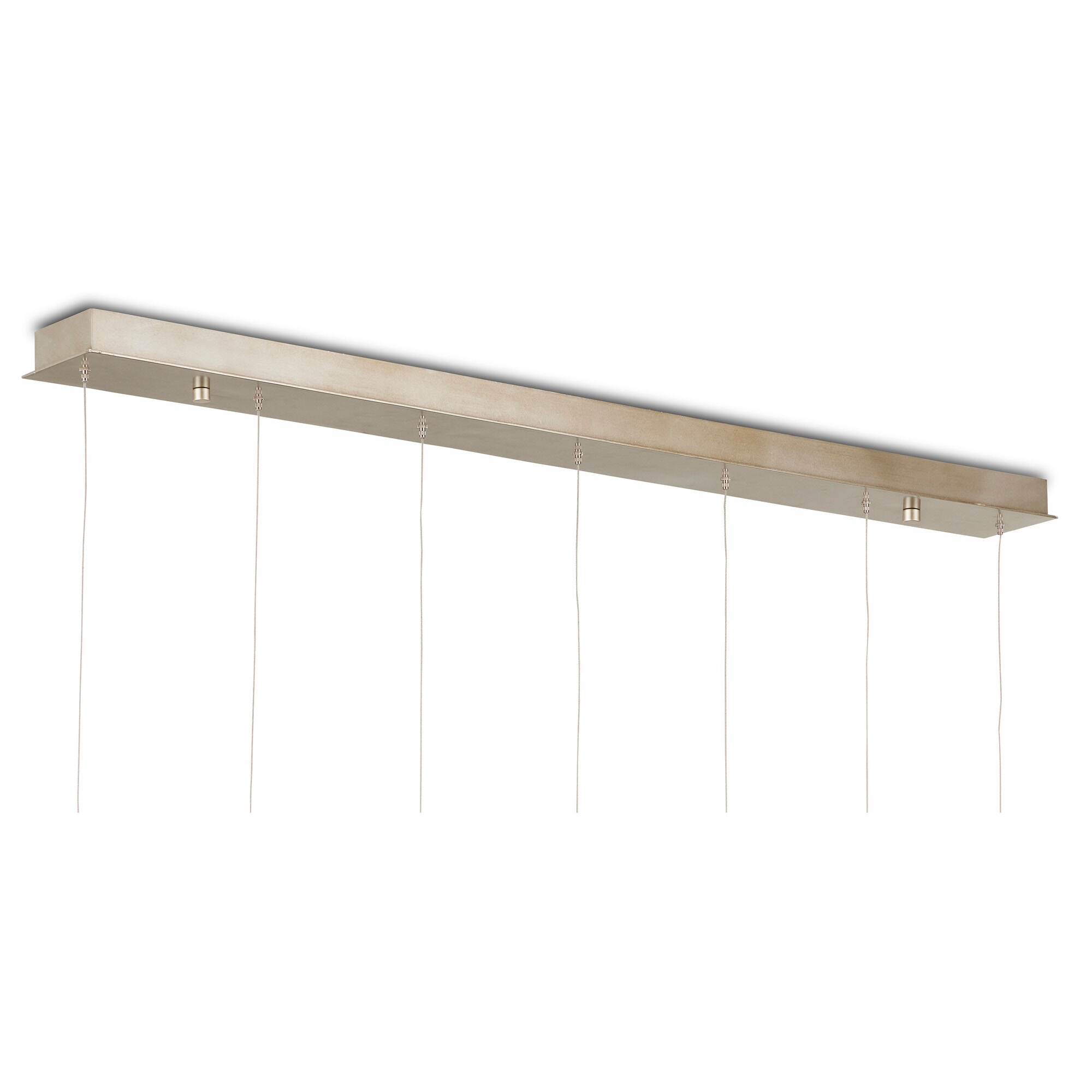 Currey and Company Ceiling Lights Glace White 7-Light Linear Multi-Drop ...