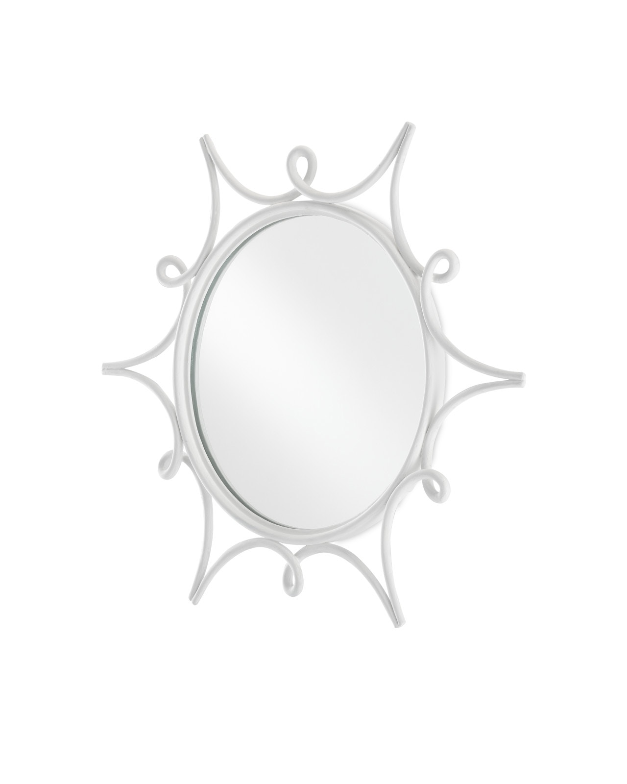 Currey and Company Mirrors Sabina Round Silver Mirror 1000-0096 - Woodbridge Interiors - AZ, CA, PA