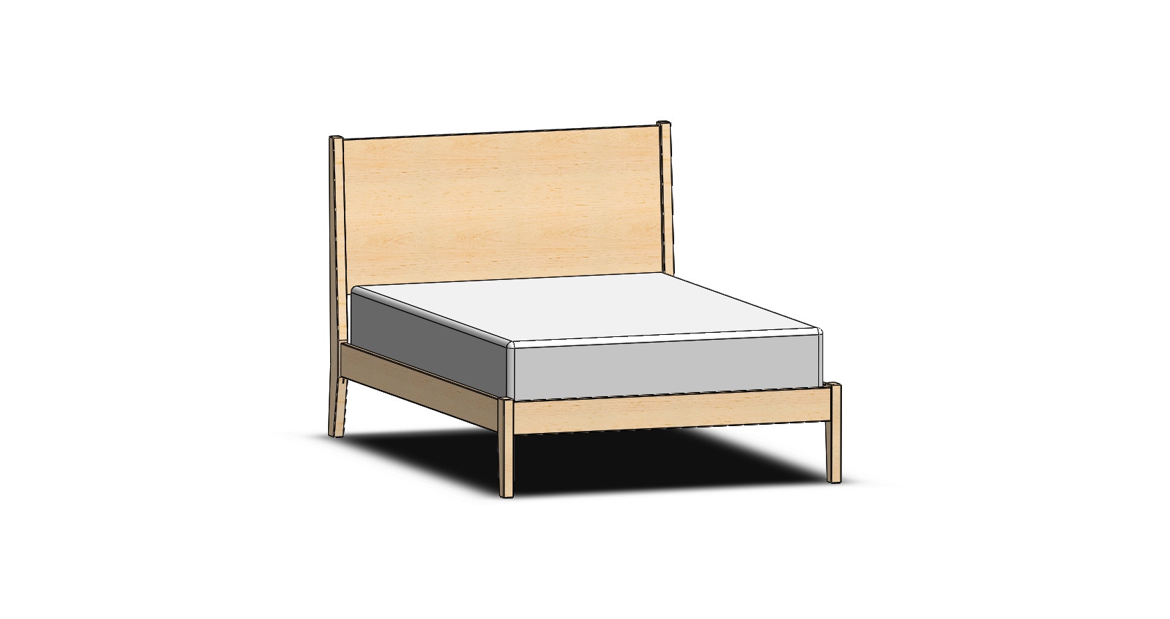 Durham Furniture Bedroom Double Common Platform Bed 151-714 - Priba ...