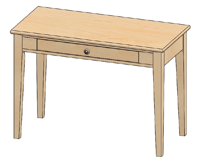Durham Furniture Tables 905-210D 42 Inch Writing Table/Desk