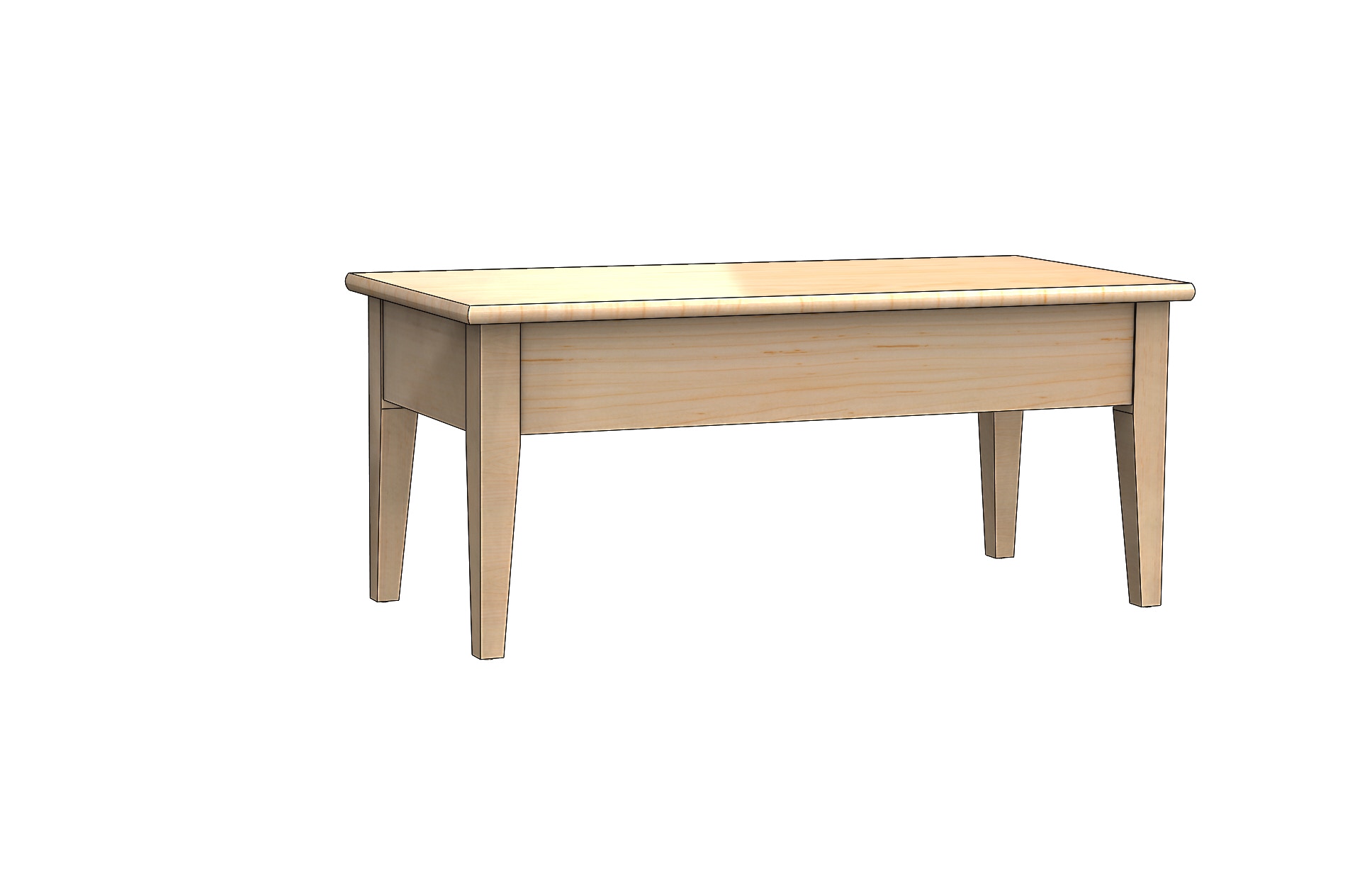 Durham Furniture Solid Accents 905-500 42 X 20'' Cocktail Table