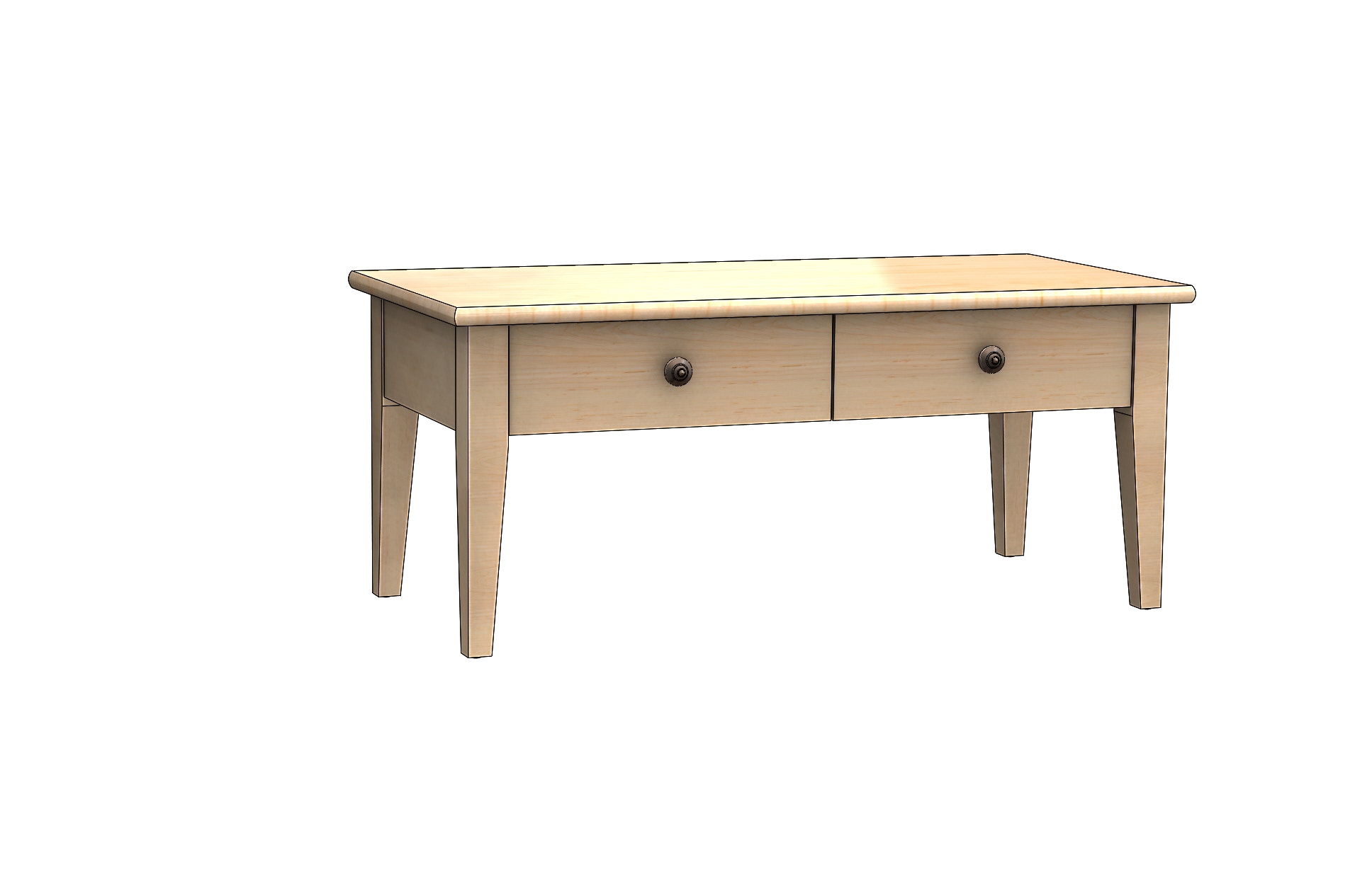 Durham Furniture Living Room 2 Drawer 42 x 20" Cocktail Table 905-500D ...