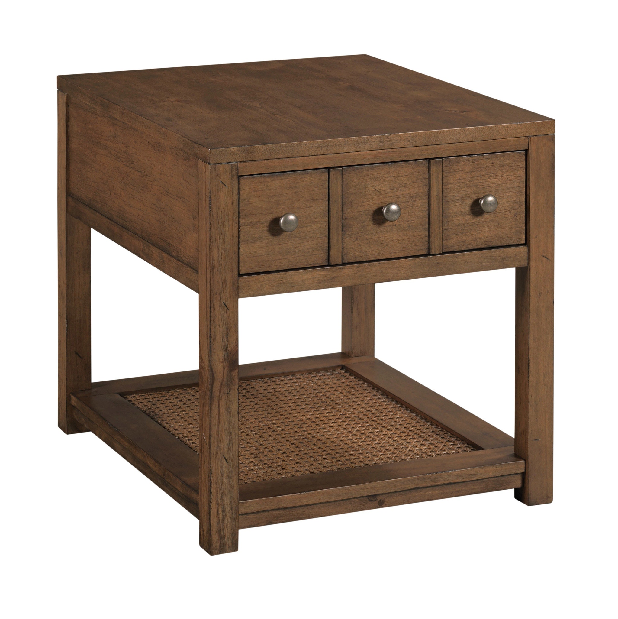 Hammary Living Room Rectangular Drawer End Table 207-915 | Hickory ...