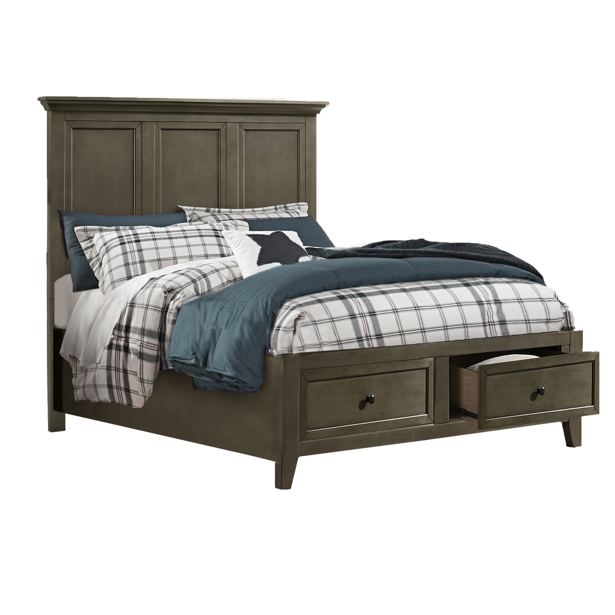 Intercon Bedroom San Mateo Youth Full Storage Bed SM-BR-4325FS-GRY-C ...