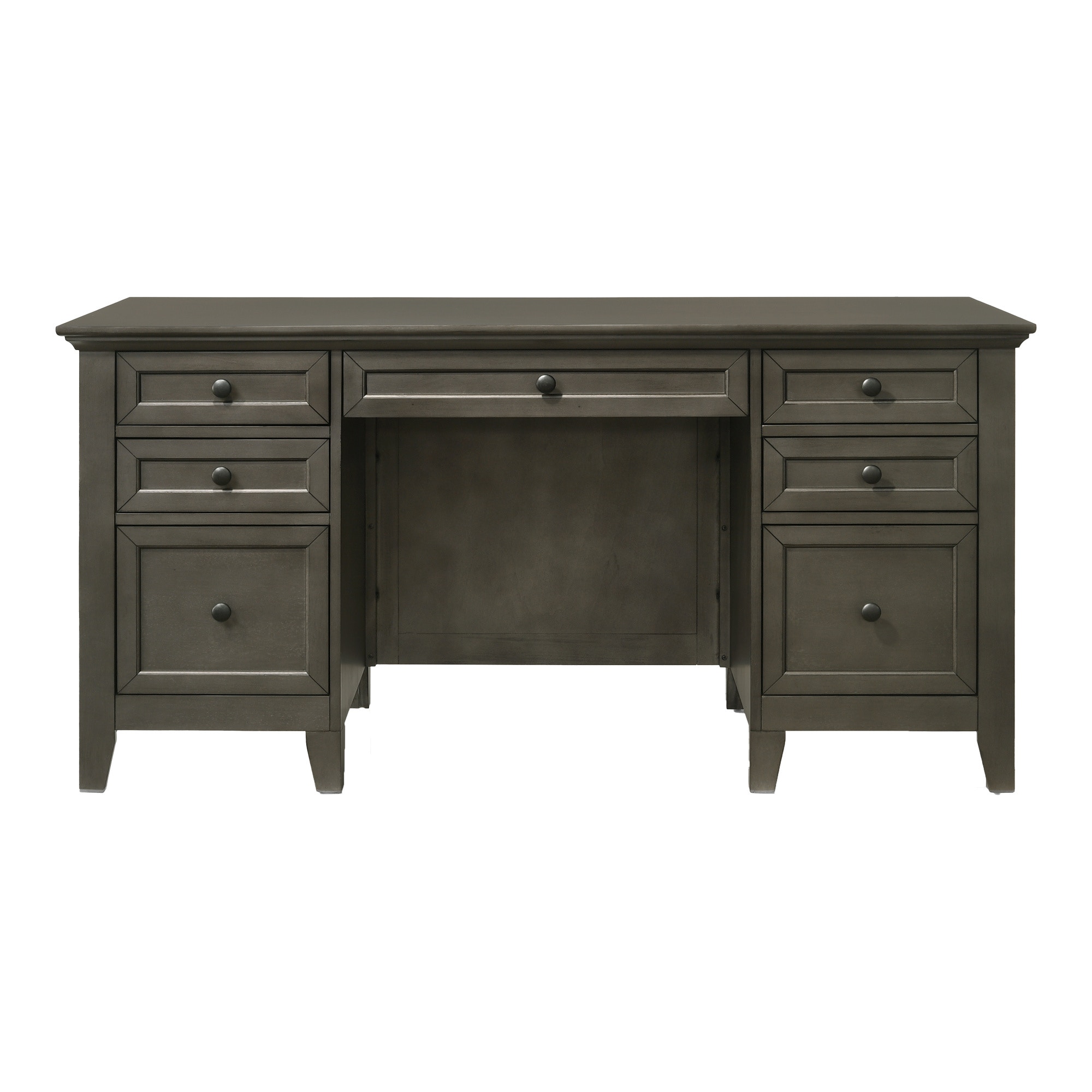 Intercon Home Office San Mateo 62" Executive Desk SM-HO-6230ED-GRY-C ...