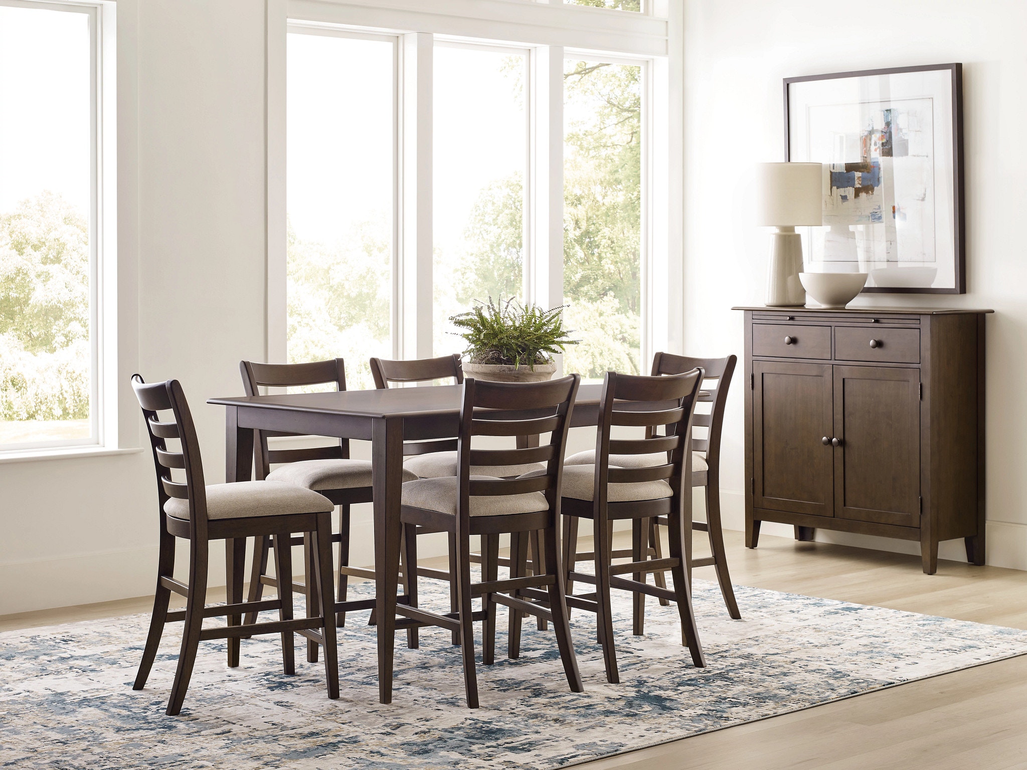 Kincaid Furniture Casual Dining 60 Inch Counter Height Table, Mocha 317 ...