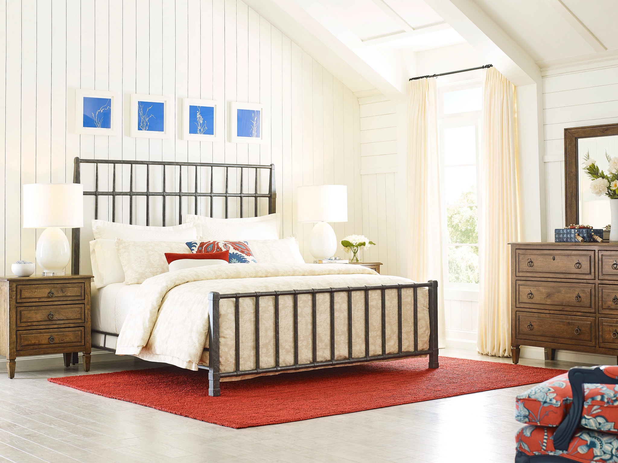 Kincaid Furniture Bedroom Sylvan Queen Metal Bed Complete 024-300P ...